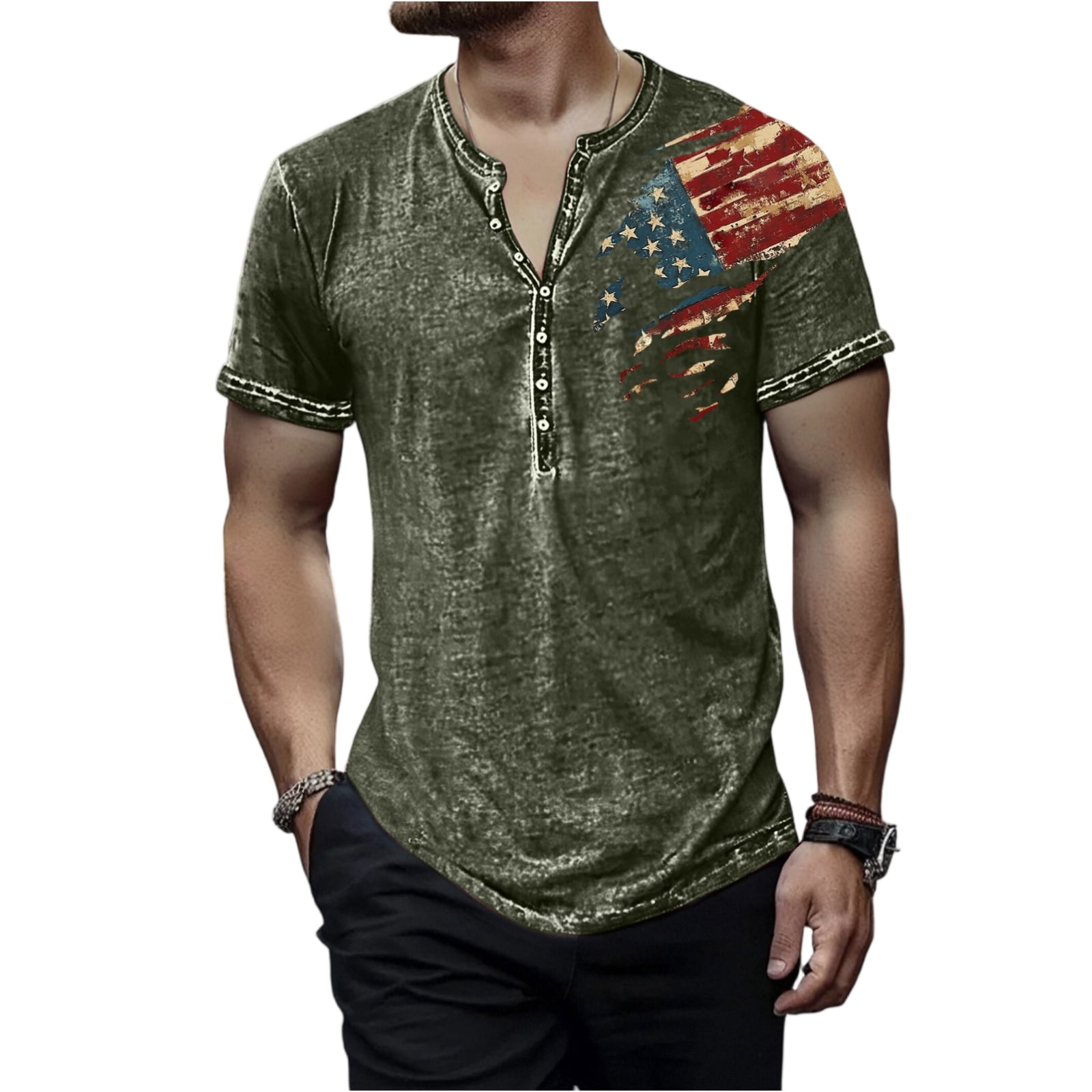 Classic Men's Independence Day Graphic Cotton T-Shirt, Soft Crew Neck ...