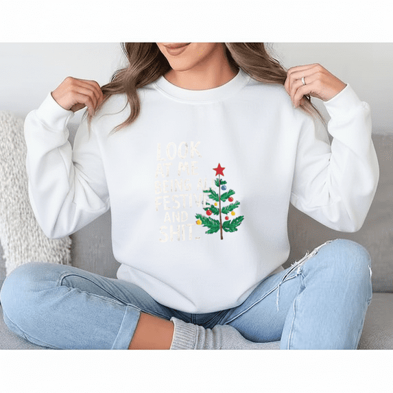 Classic Men’s Plus Size Festive Winter Graphic Print Design Sweatshirt ...