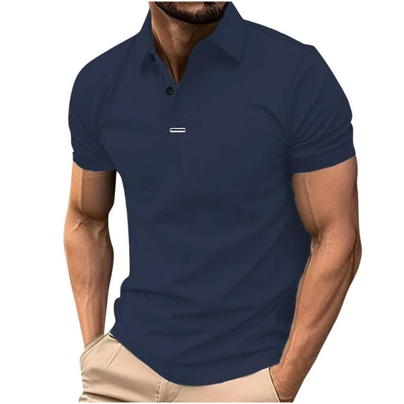 Classic Men's Shirts Collared Active Golf Shirt Moisture Wicking Quick ...