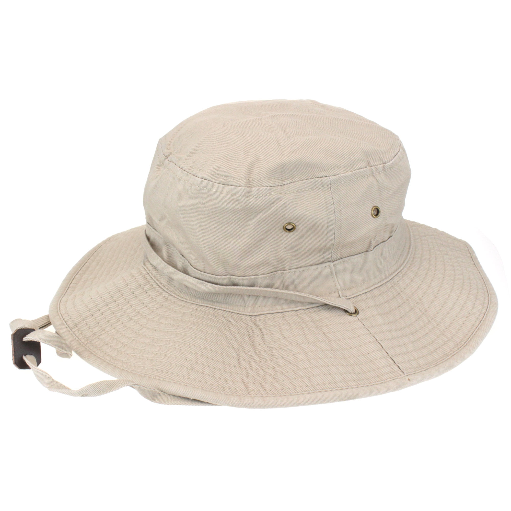 Classic Mens Fishermans Cotton Twill Bucket Hat Beige Khaki Medium (7-1 ...