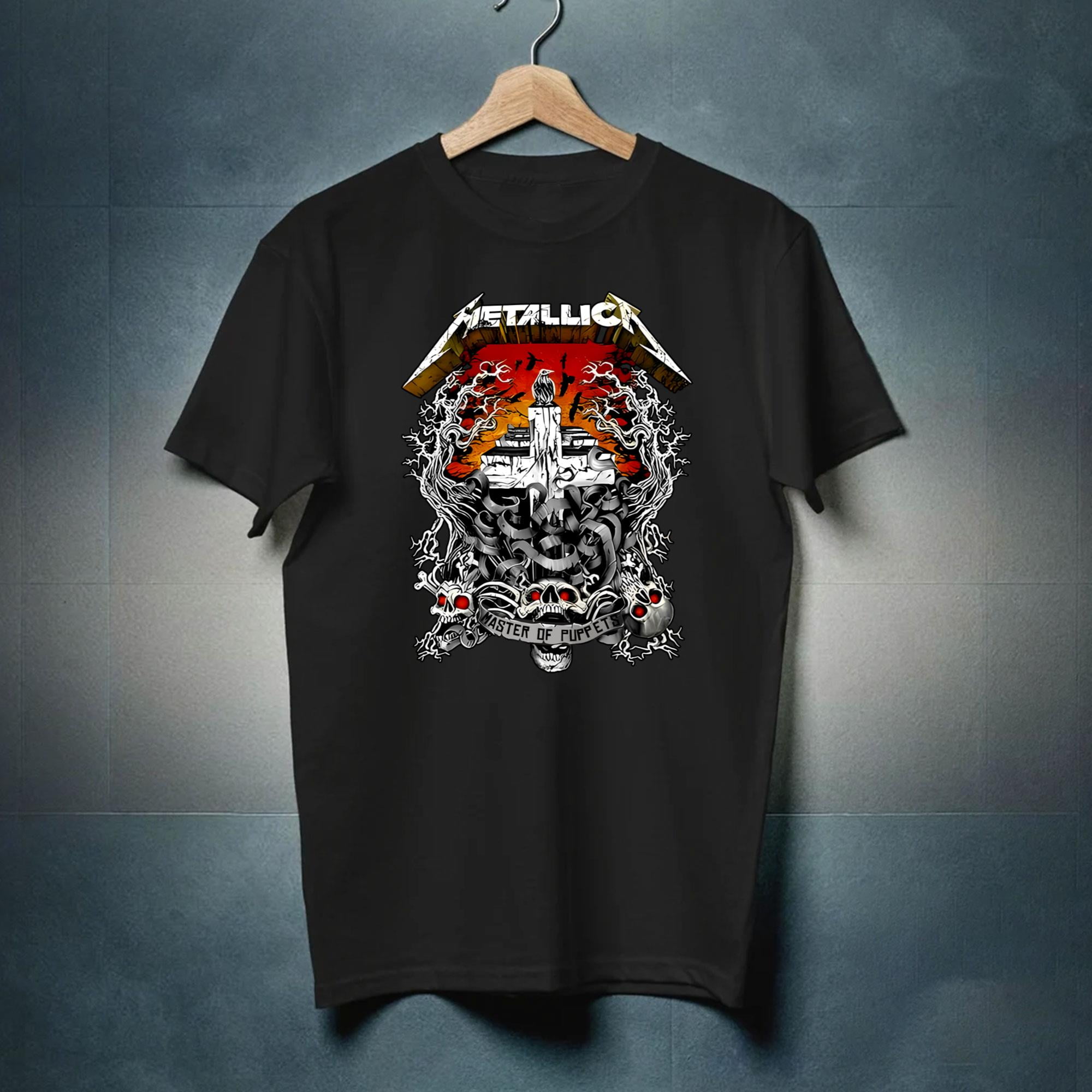 Classic Metal Band Graphic Shirt Featuring Iconic Rock Designs for Fans ...