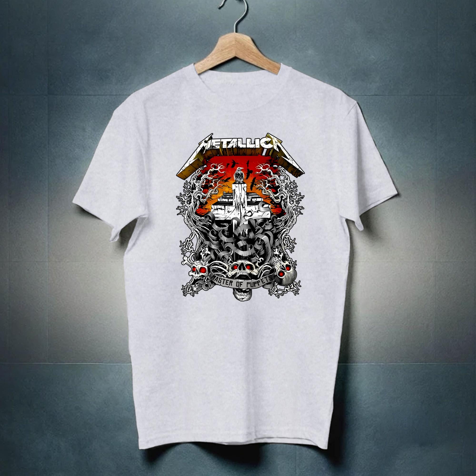 Classic Metal Band Graphic Shirt Featuring Iconic Rock Designs for Fans ...