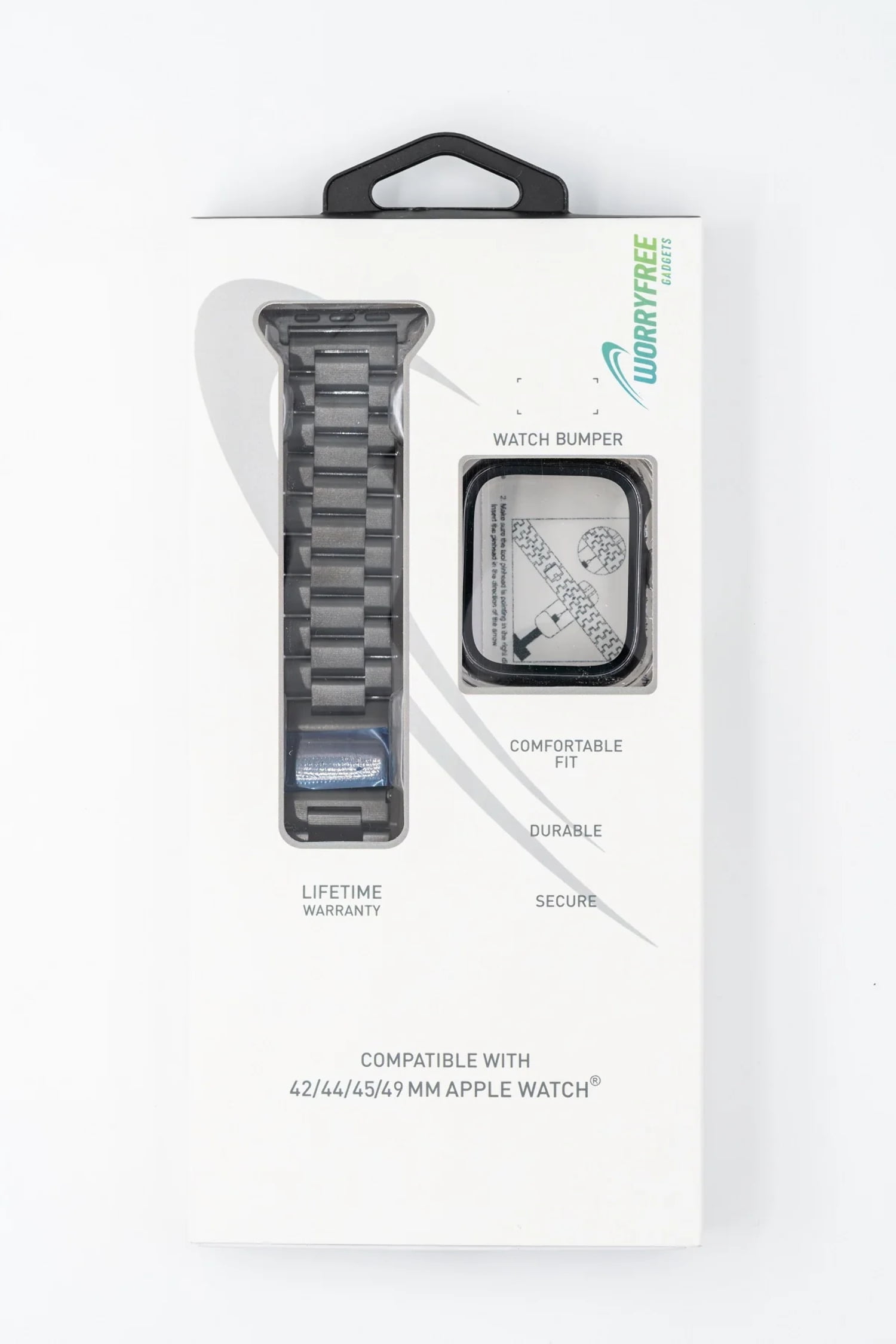 Classic Metal Band with Bumper Case for Apple Watch 38/40/41mm 42/44 ...