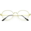 grinderPUNCH Retro Classic Clear Round Metal Frame Clear Lens Glasses ...
