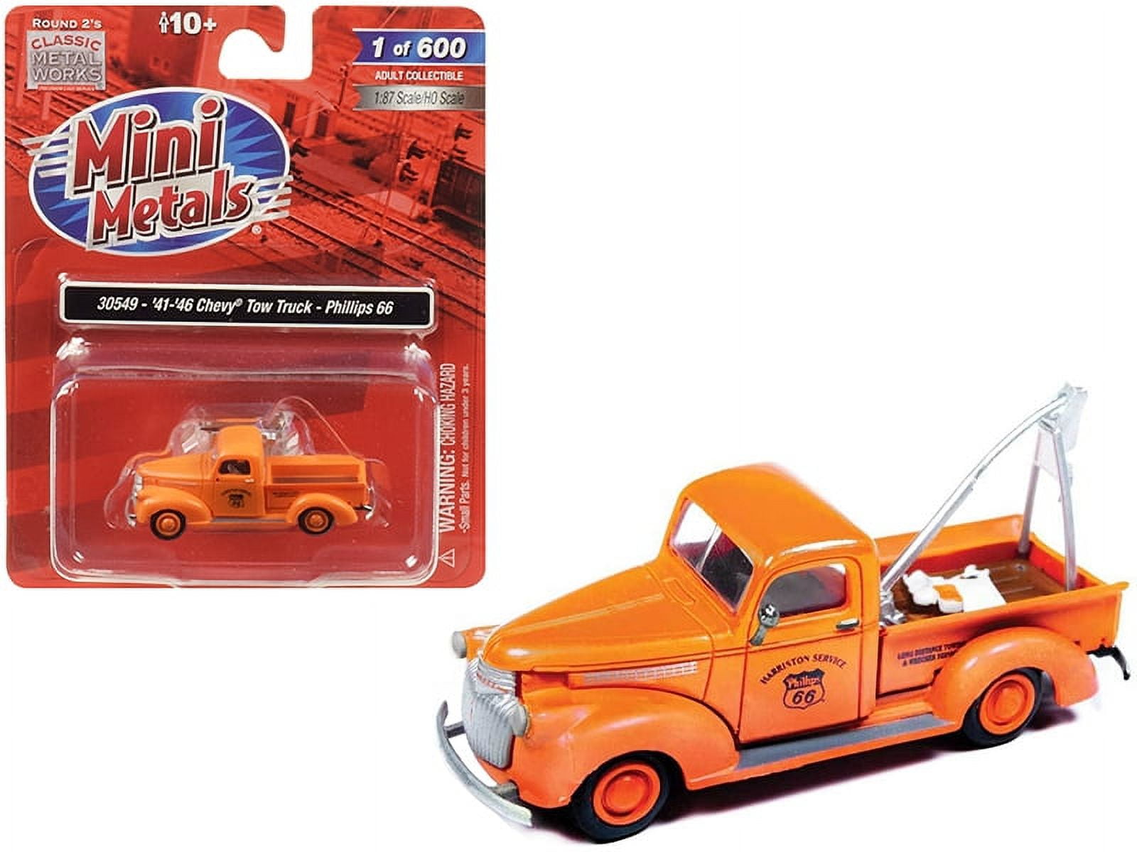 1941-1946 Chevrolet Tow Truck \Phillips 66\ Orange 1/87 (HO) Scale ...