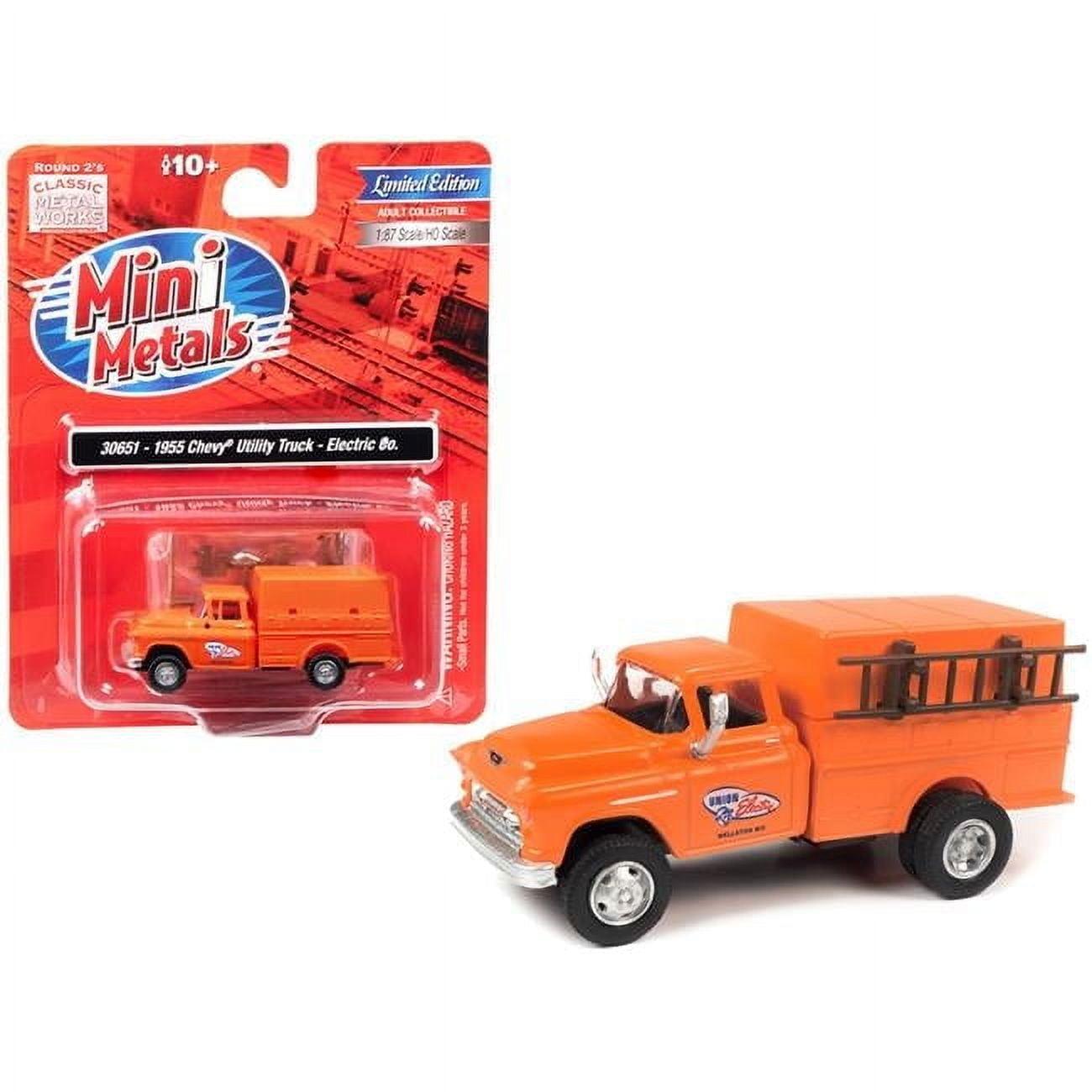 1955 Chevrolet Utility Truck Orange "Union Electric" 1/87 (HO) Scale ...