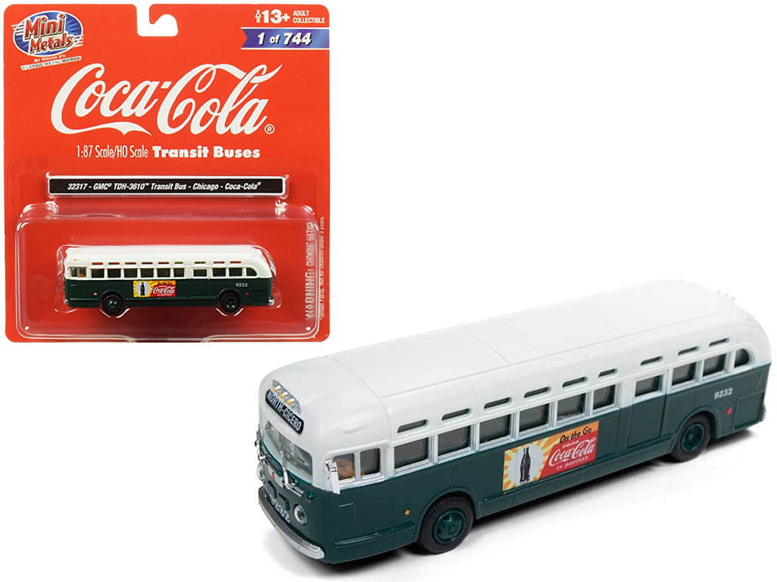 GMC TDH-3610 Transit Bus (Chicago) Coca Cola Green with White Top 1/87 ...