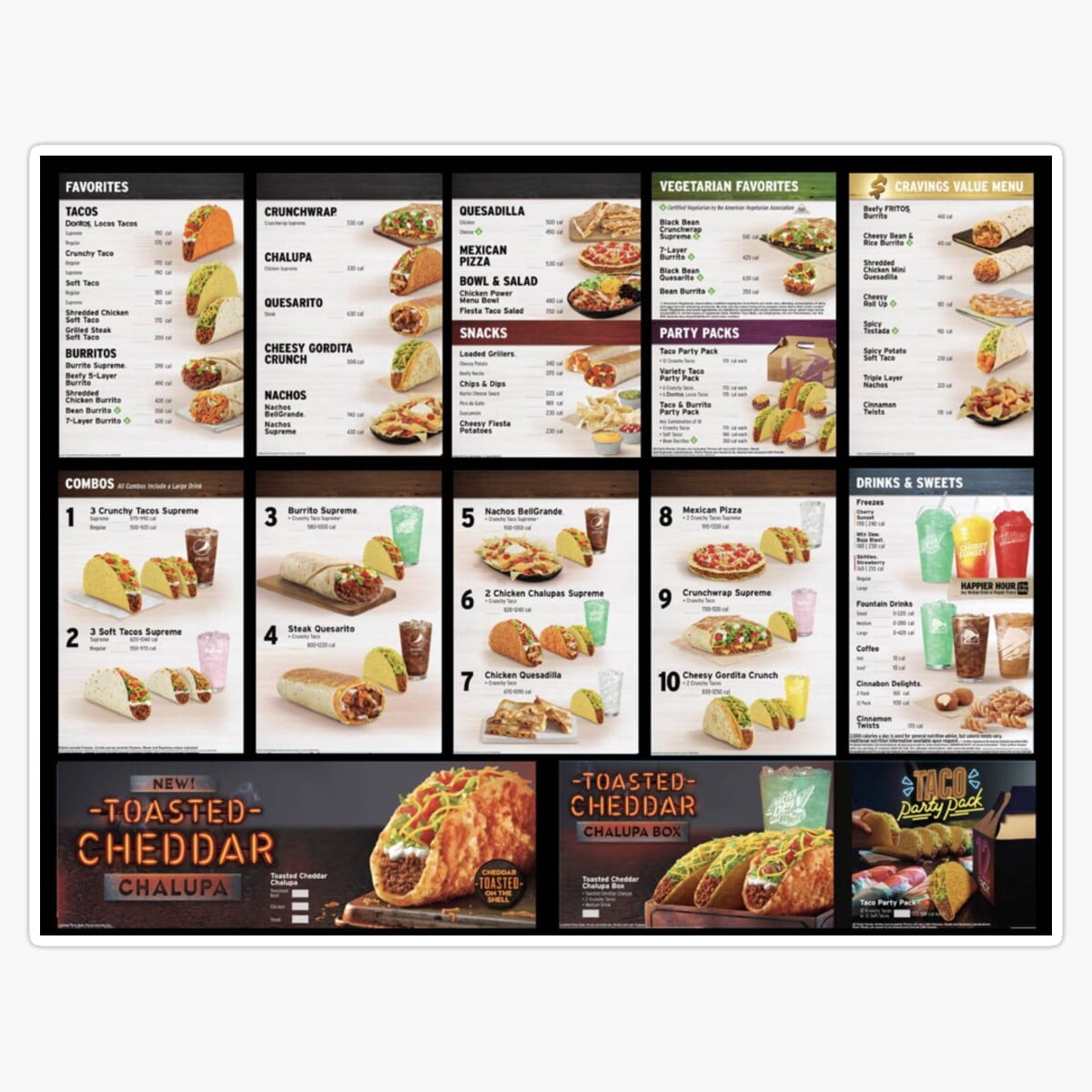 Classic Mexican Restaurant Menu Choice Fast Food Item Decal For Laptop ...