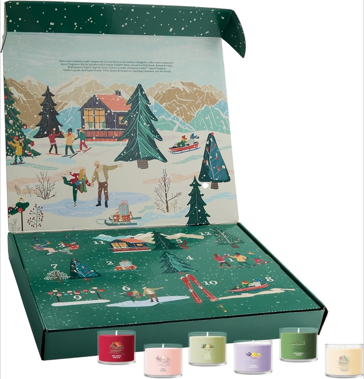 Classic Mini Candle Jars, 12-Day Christmas Countdown Candle Set ...
