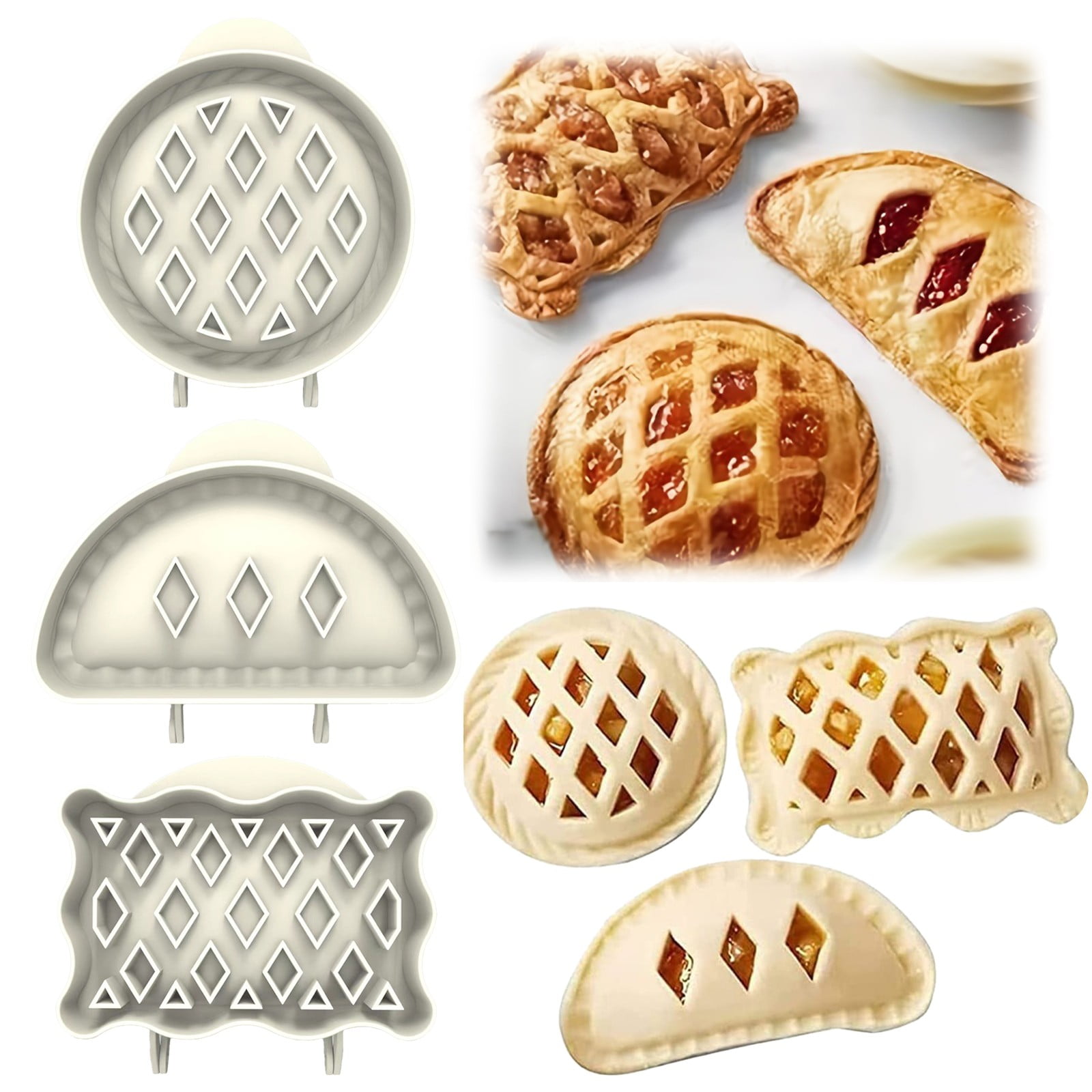 Classic Mini Hand Pie Set Dough Presser Pocket Pie Christmas Cutters ...
