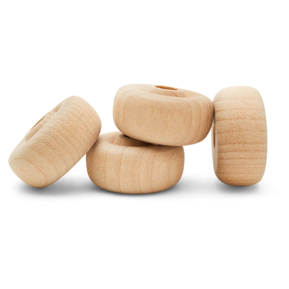 Classic Mini Wooden Wheels, Great for Crafts Too, 1 Inch Diameter, 1/2 ...