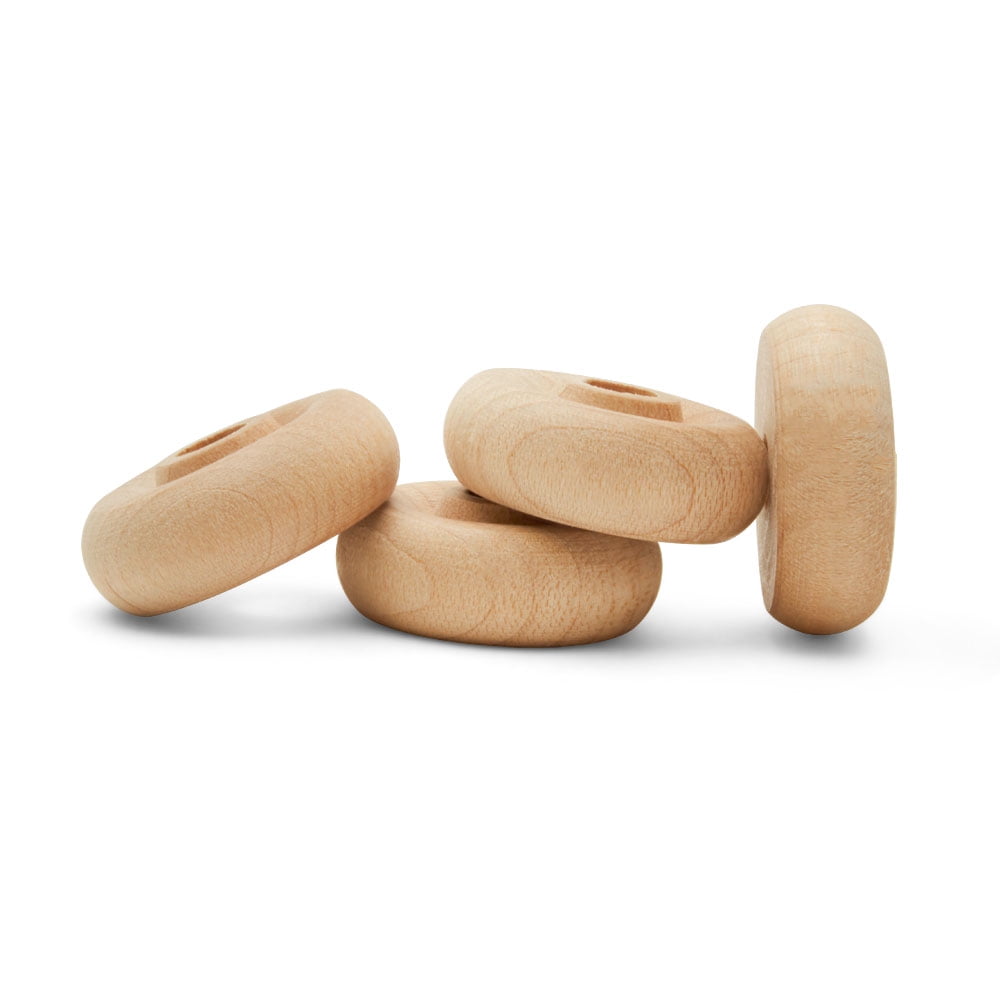 Classic Mini Wooden Wheels, Great for Crafts Too, 1 Inch Diameter, 3/8 ...