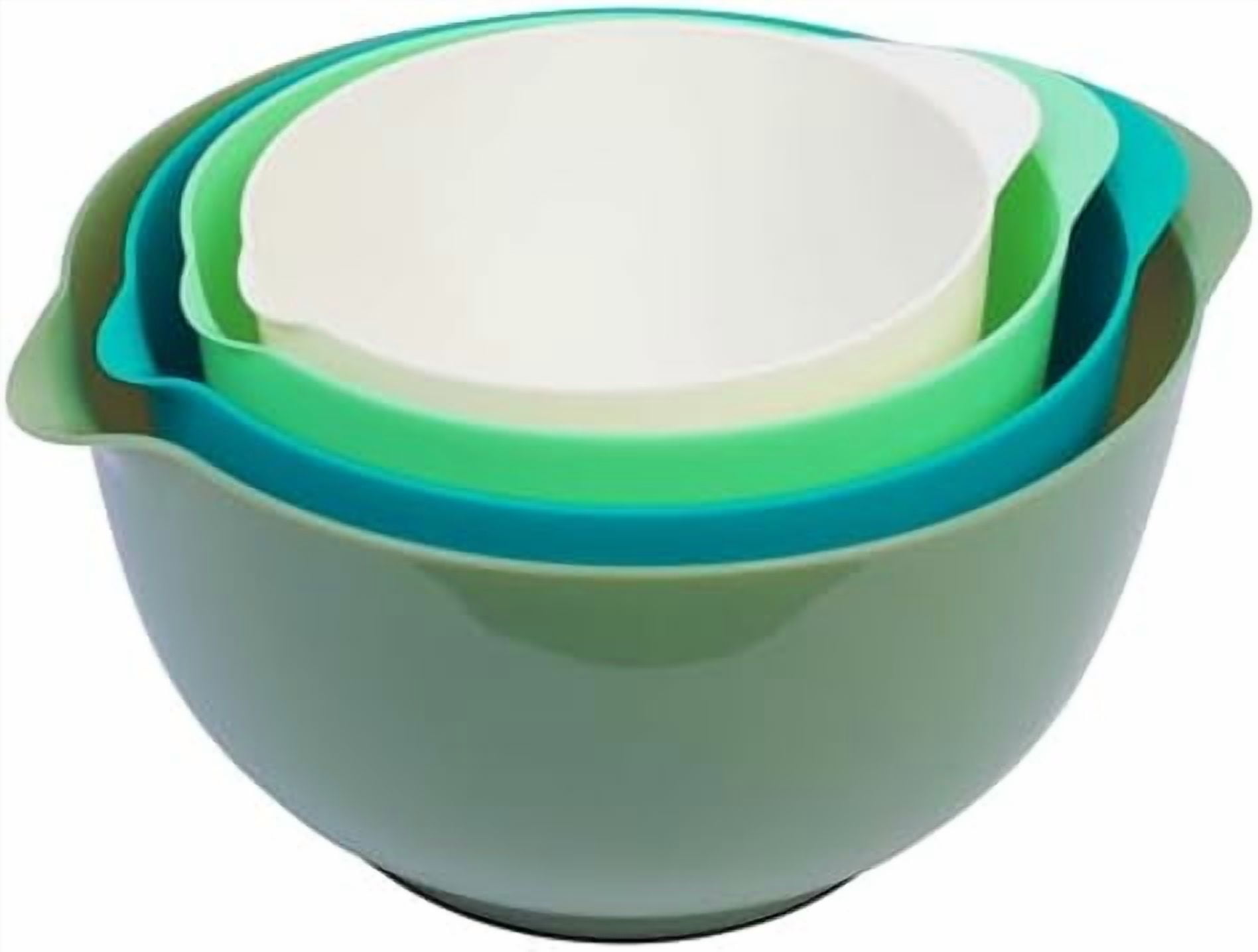 Classic Mixing Bowl Set, BPA Free Plastic, Microwave and Dishwasher ...