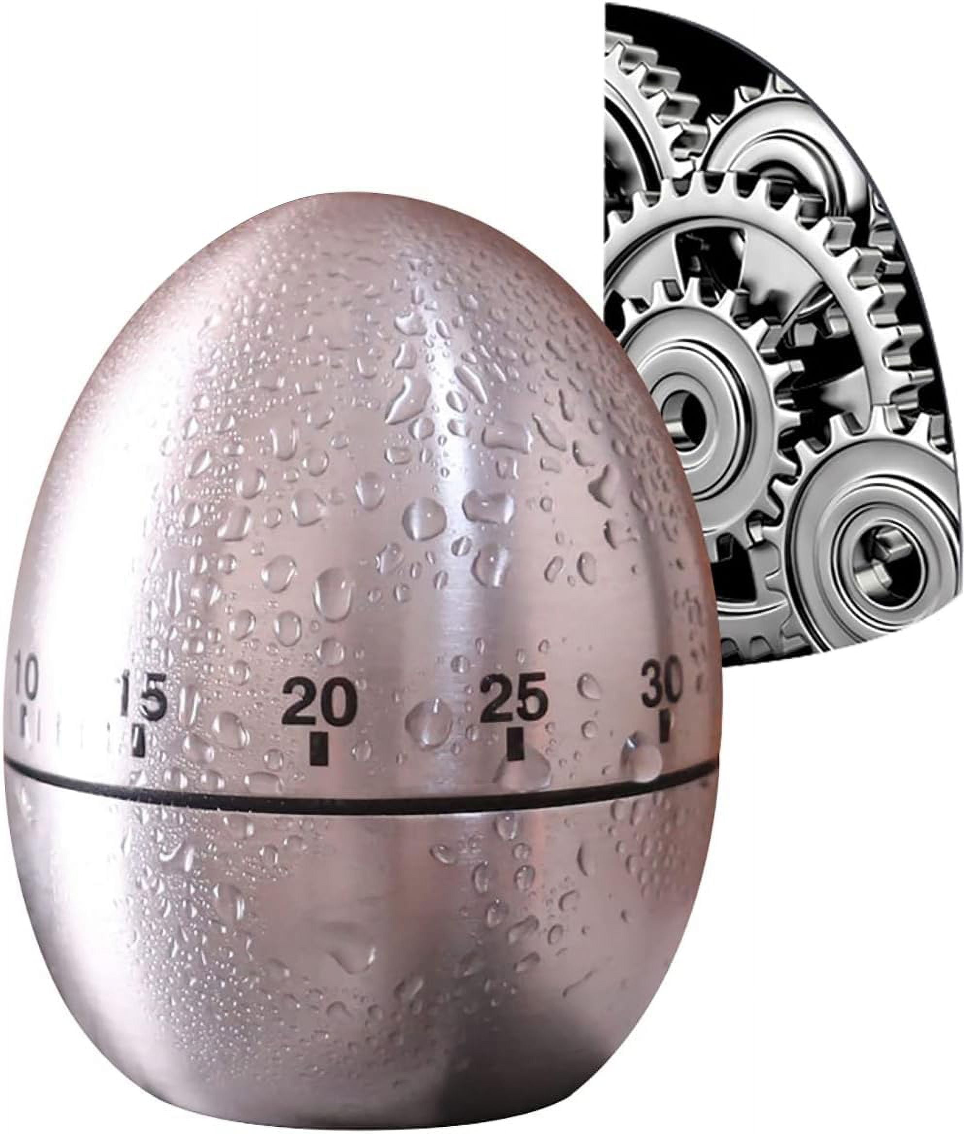 Classic Modern Style Metal Egg Shape Mechanical Timer Wind Up 60 ...
