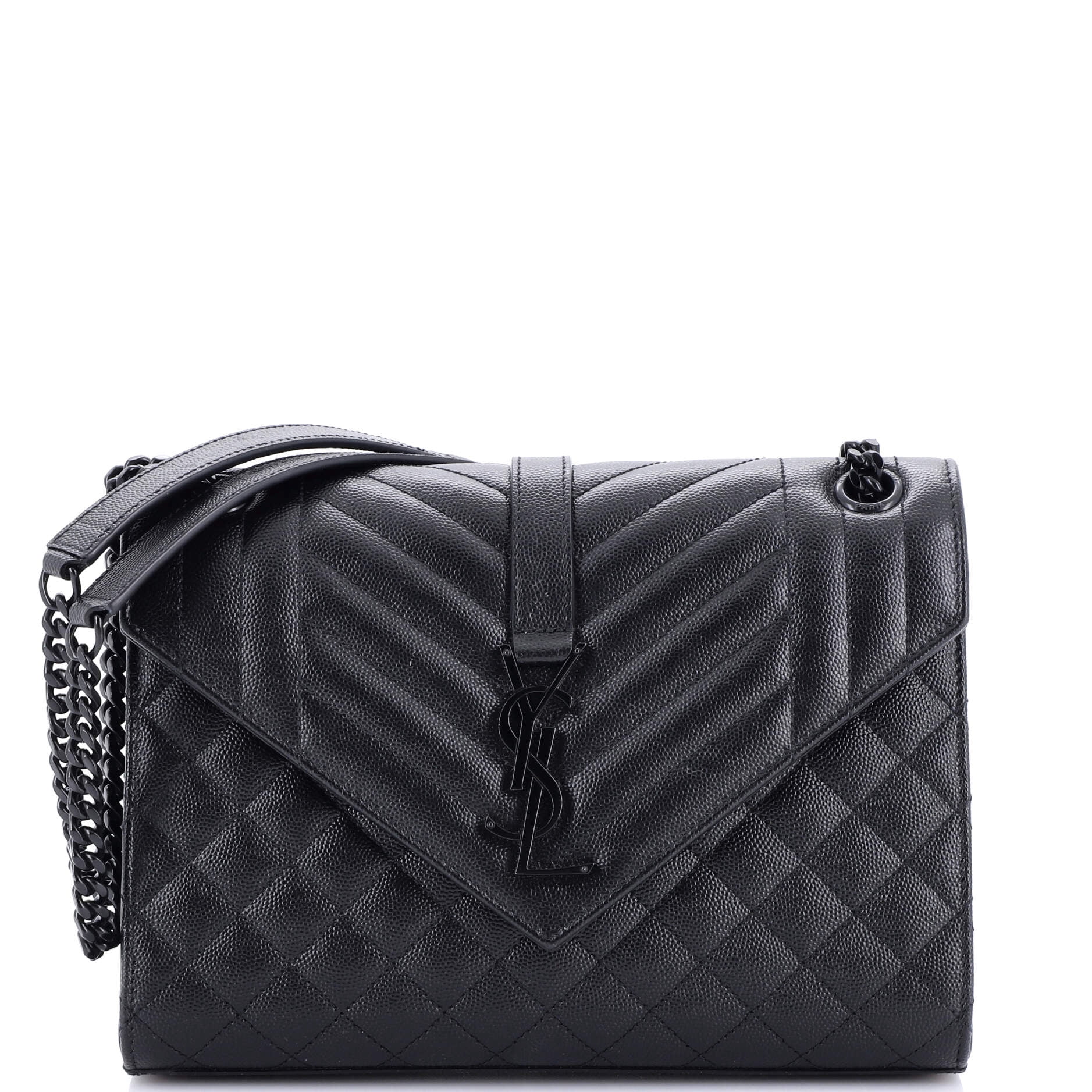 Pre-Owned Classic Monogram Envelope Satchel Mixed Matelasse Leather ...