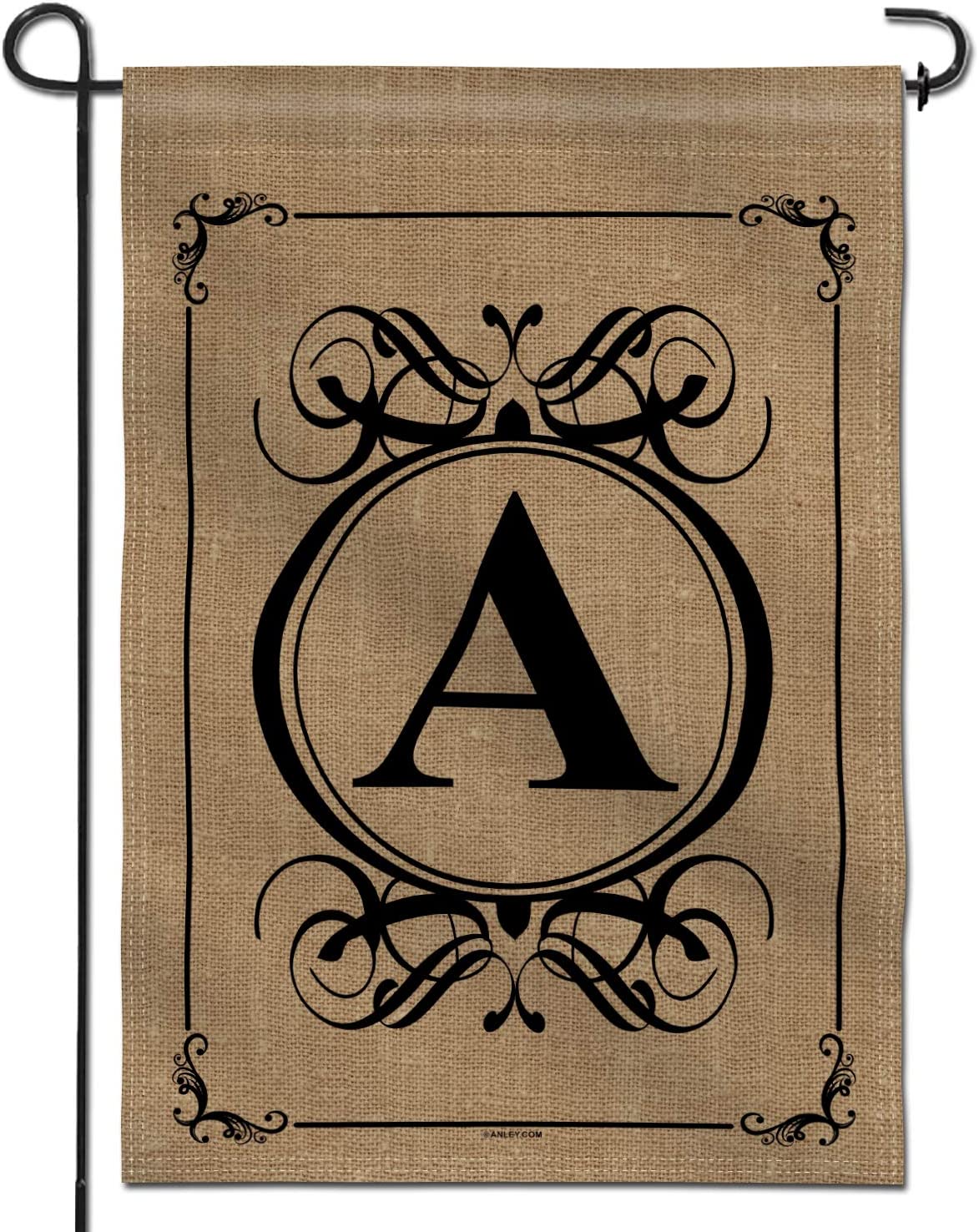 Classic Monogram Letter A Garden Flag, Double Sided Family Last Name ...