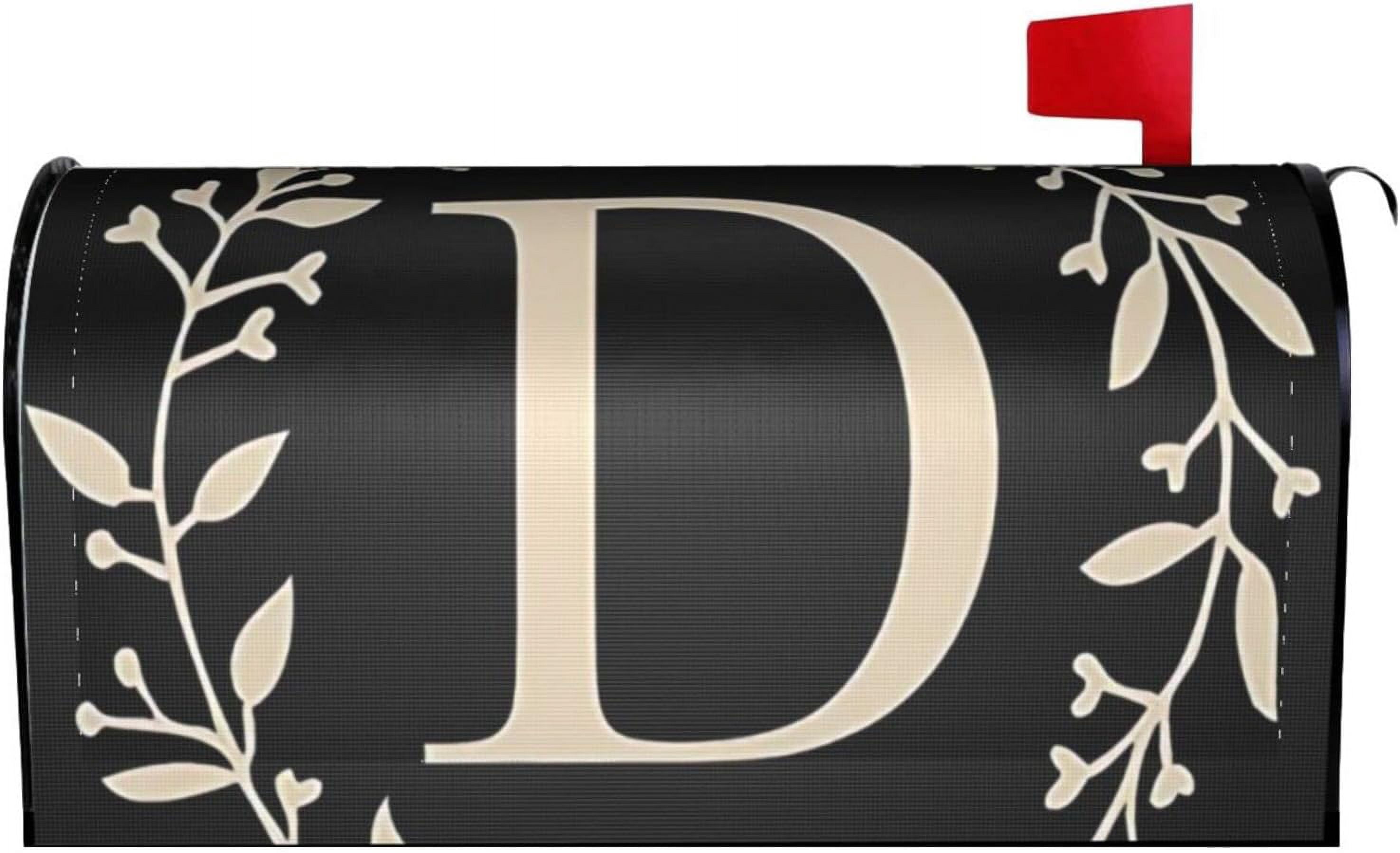 Classic Monogram Letter D Mailbox Cover Magnetic Standard Size ...