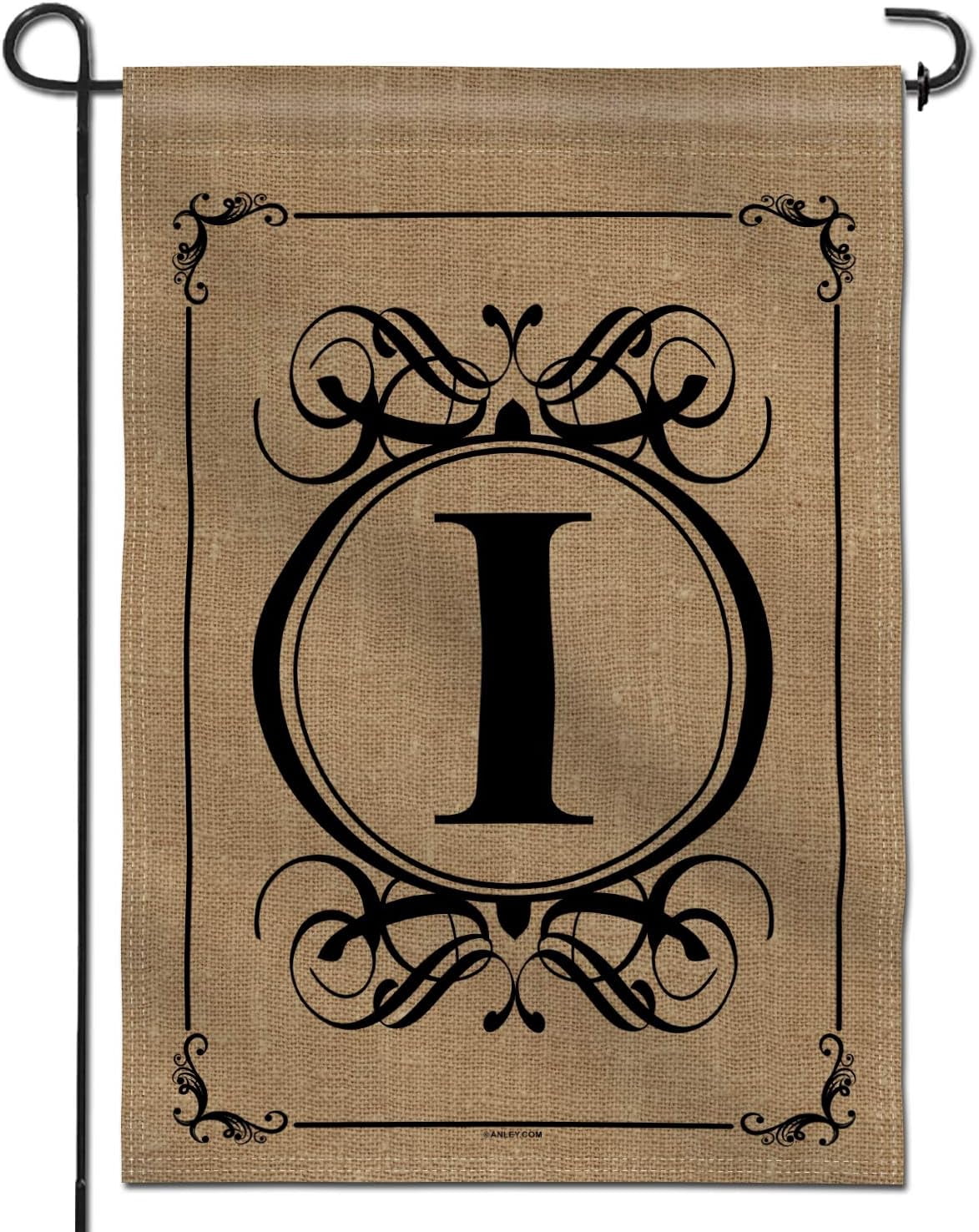 Classic Monogram Letter I Garden Flag, Double Sided Family Last Name ...