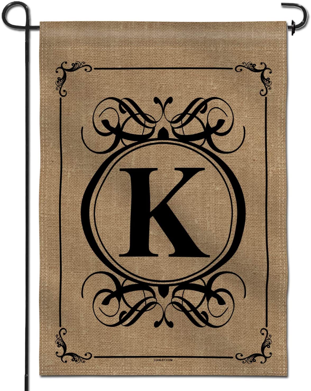 Classic Monogram Letter K Garden Flag, Double Sided Family Last Name ...