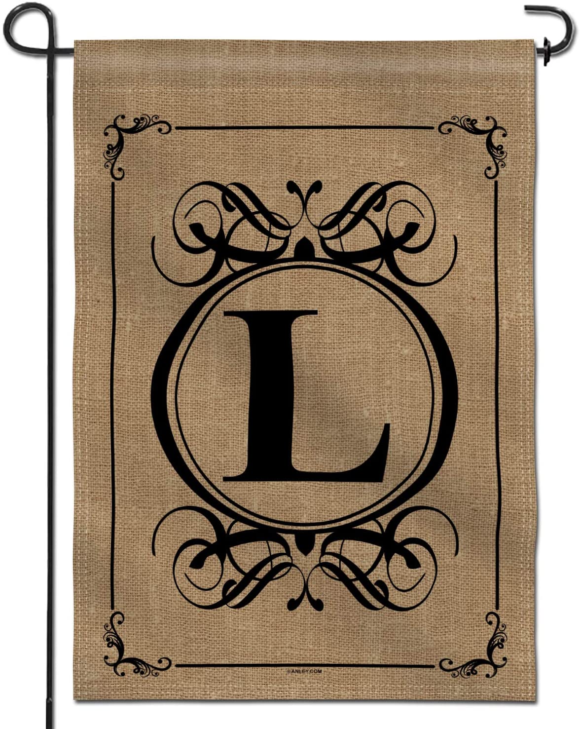 Classic Monogram Letter L Garden Flag, Double Sided Family Last Name ...