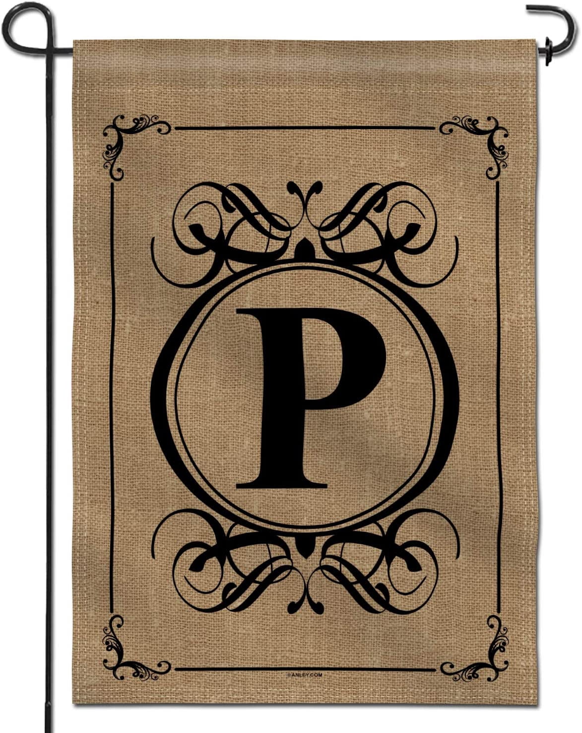 Classic Monogram Letter P Garden Flag, Double Sided Family Last Name ...