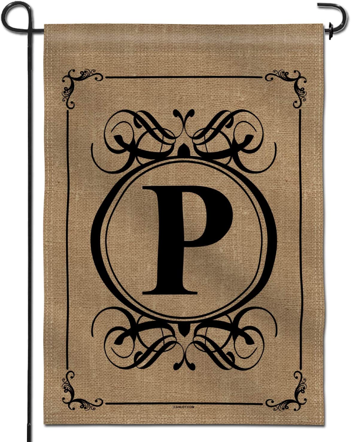 Classic Monogram Letter P Garden Flag, Double Sided Family Last Name ...