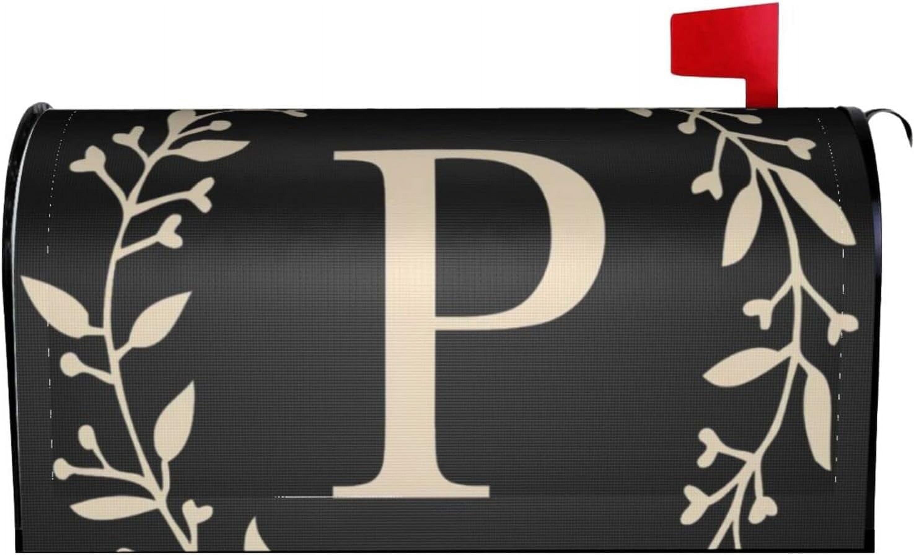 Classic Monogram Letter P Mailbox Cover Magnetic Standard Size ...