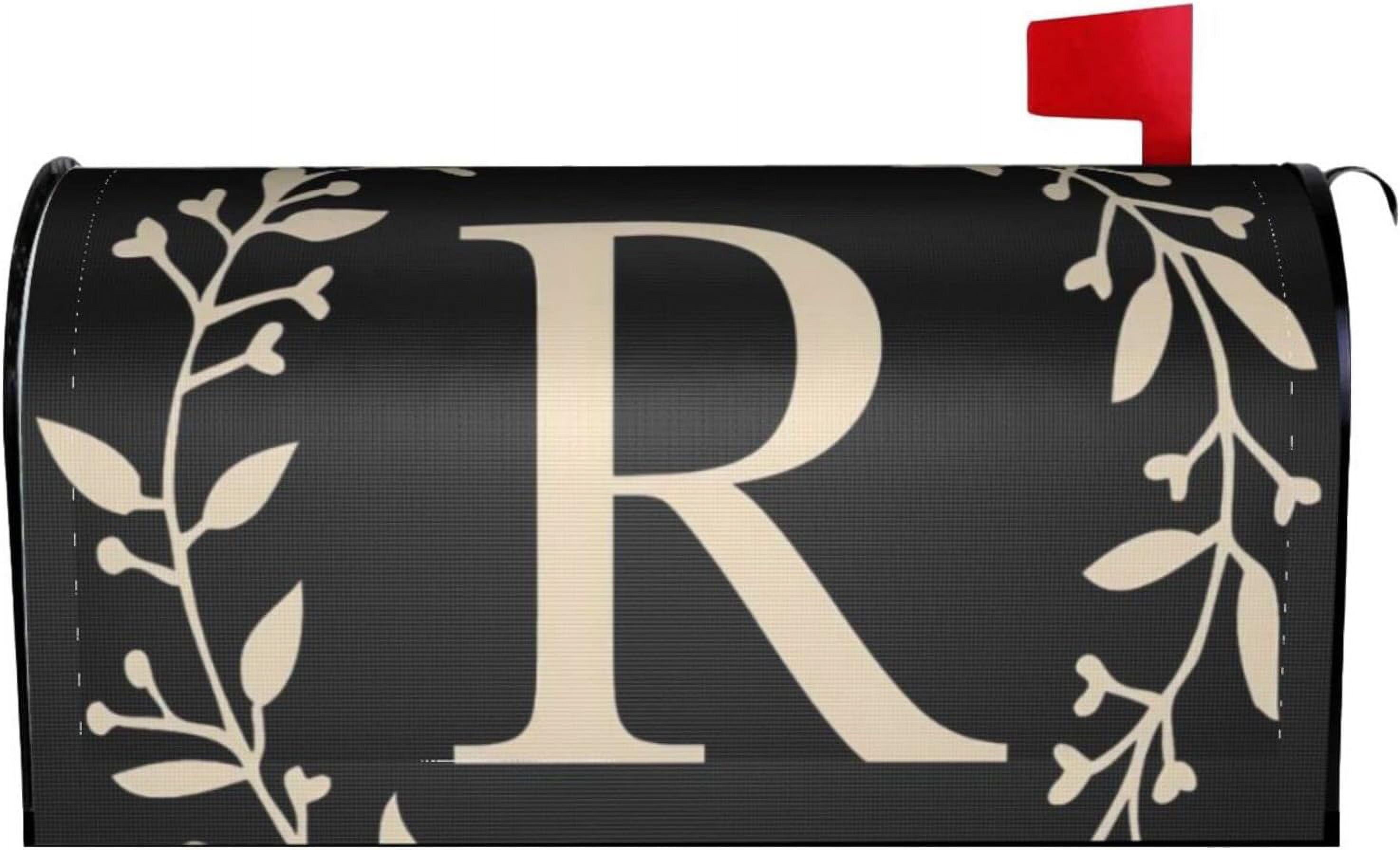 Classic Monogram Letter R Mailbox Cover Magnetic Standard Size ...