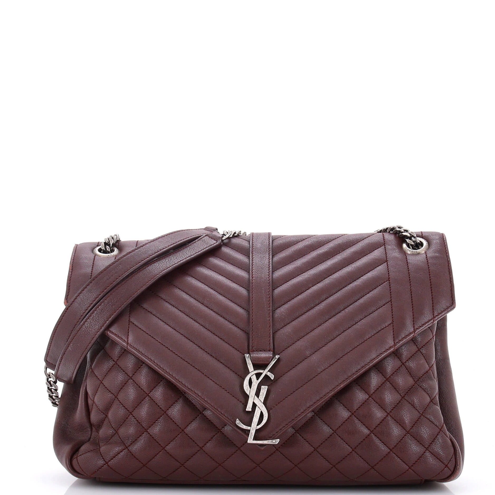 Pre-Owned Classic Monogram Slouchy Envelope Satchel Mixed Matelasse ...