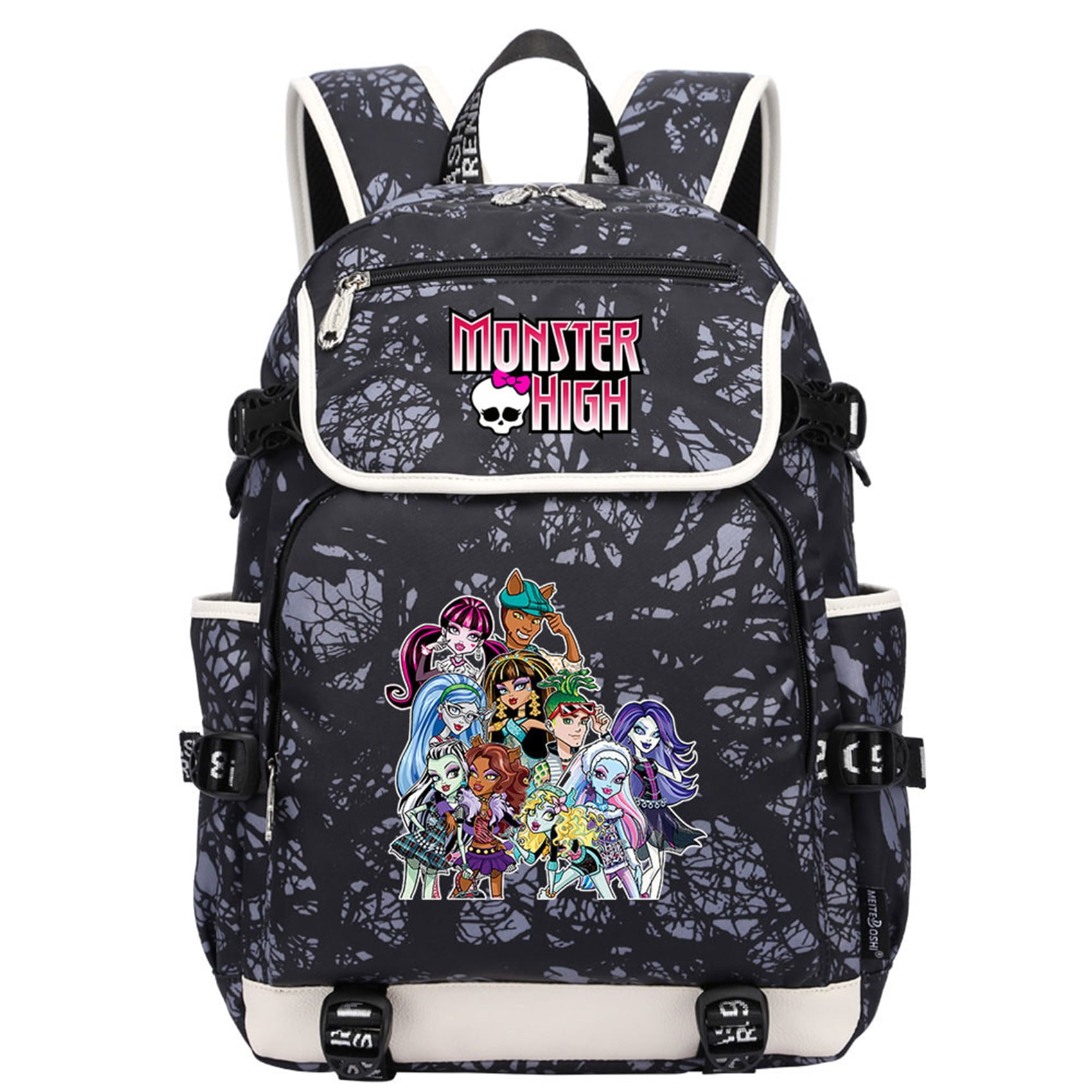 Classic Monster High Cartoon Backpack Waterproof Student Book Bag,Large ...