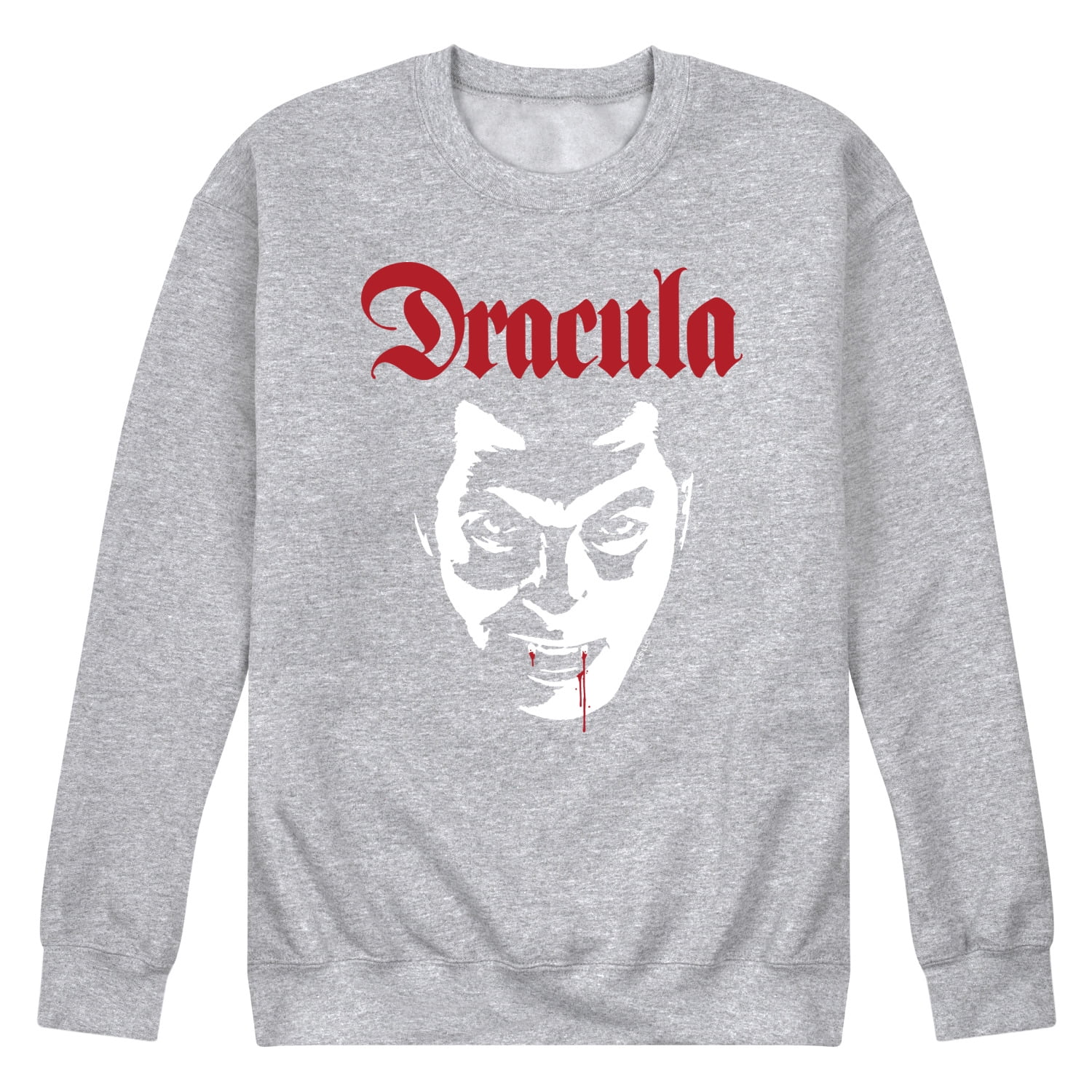 Classic Monsters - Dracula - Blood Dripping from Lip - Men's Crew Neck ...