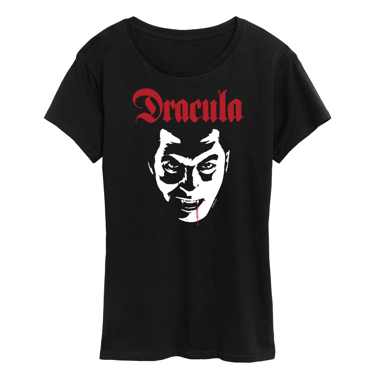 Classic Monsters - Dracula - Blood Dripping from Lip - Women's Short ...