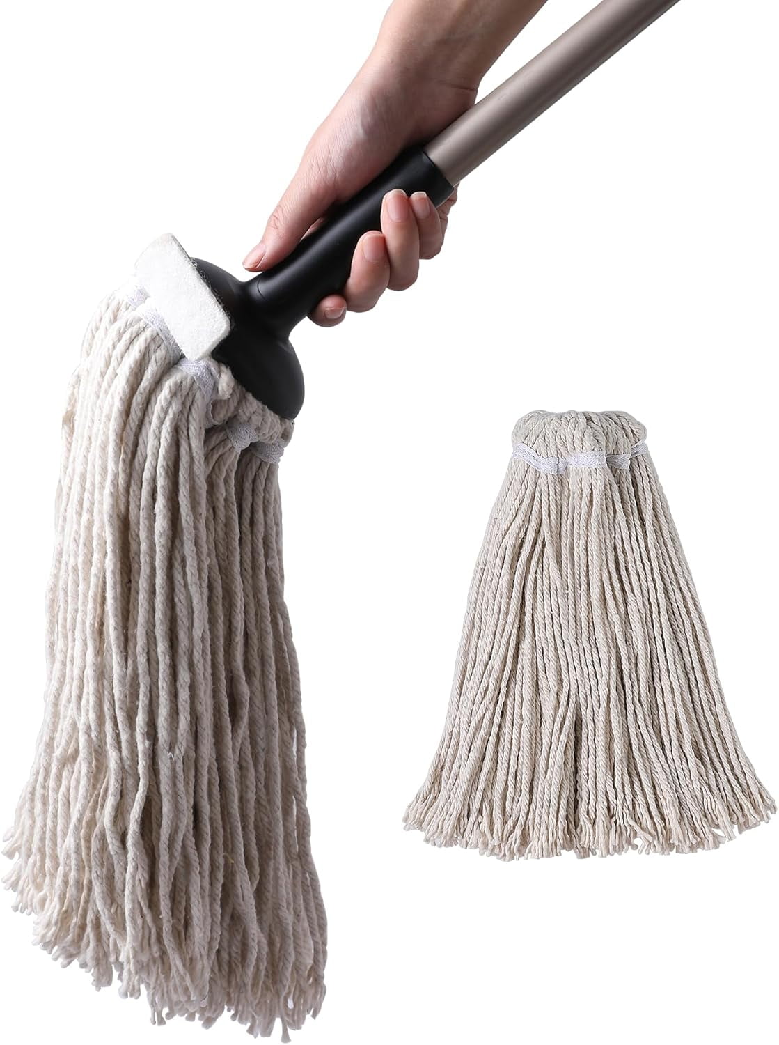 Classic Mop with Extra Reusable Cotton Head - Non-Touch Replacement ...
