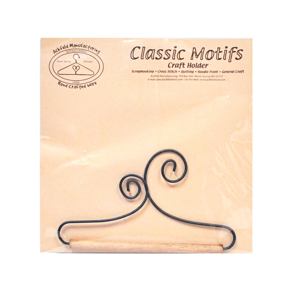 Classic Motifs Double Scroll 4 Inch Fabric Holder With Dowel - Walmart.com