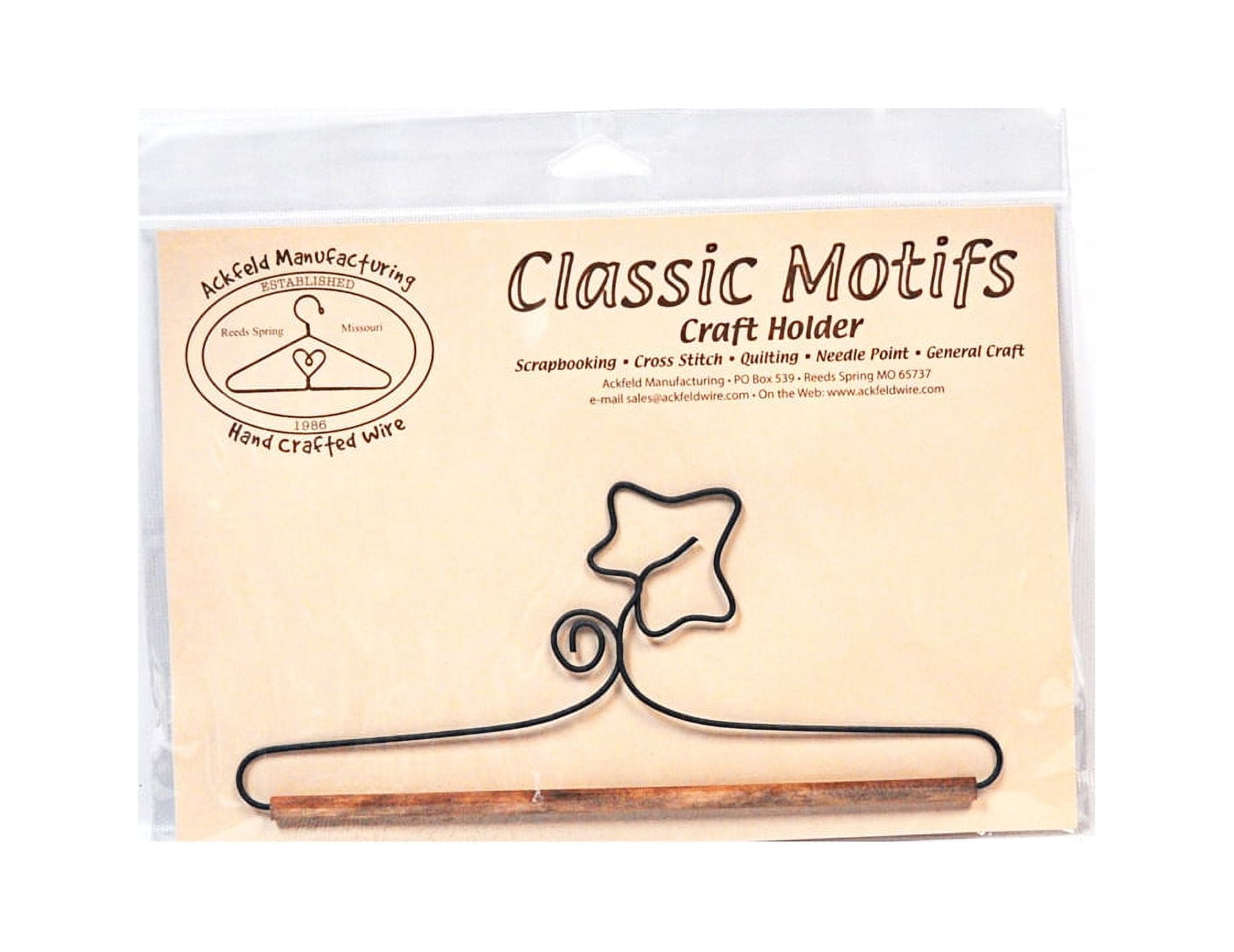 Classic Motifs Ivy & Scroll 7.5 Inch Fabric Holder With Dowel - Walmart.com