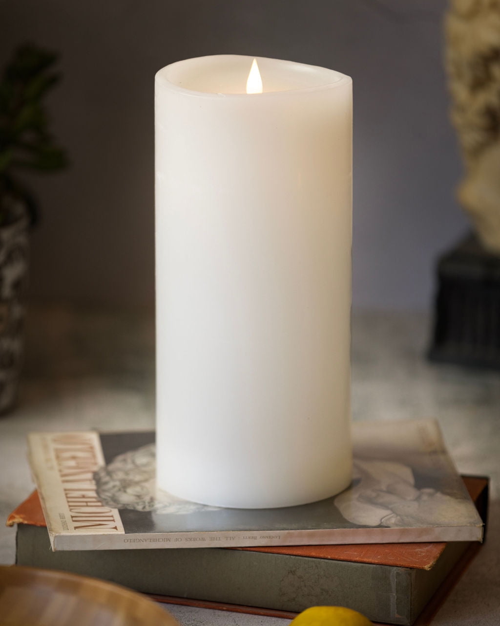 Classic Motion Flameless Candle 3pc Set - 4x6, 4x8, 4x10 White ...