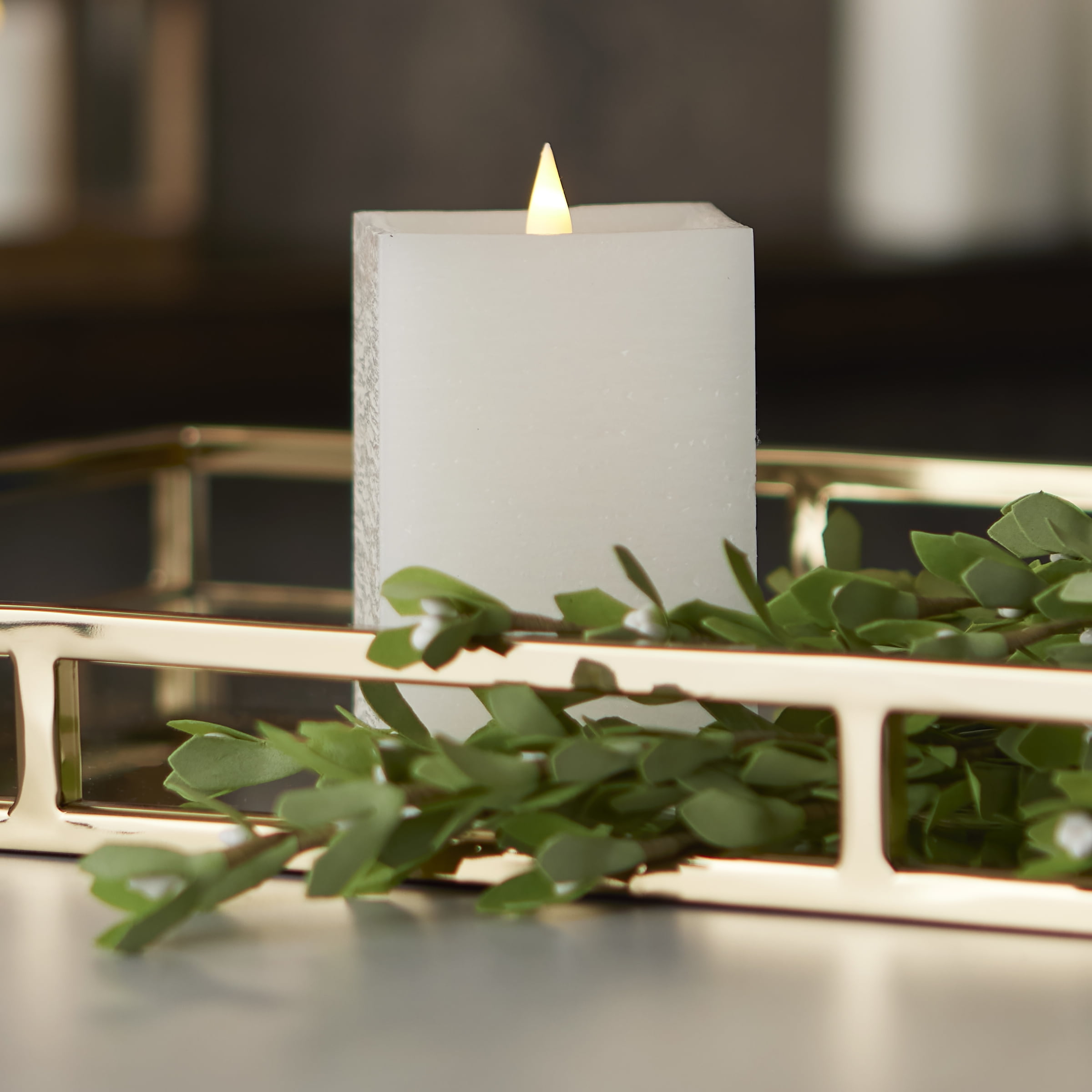 Classic Motion Flameless Square Candle 3x5 White - Walmart.com