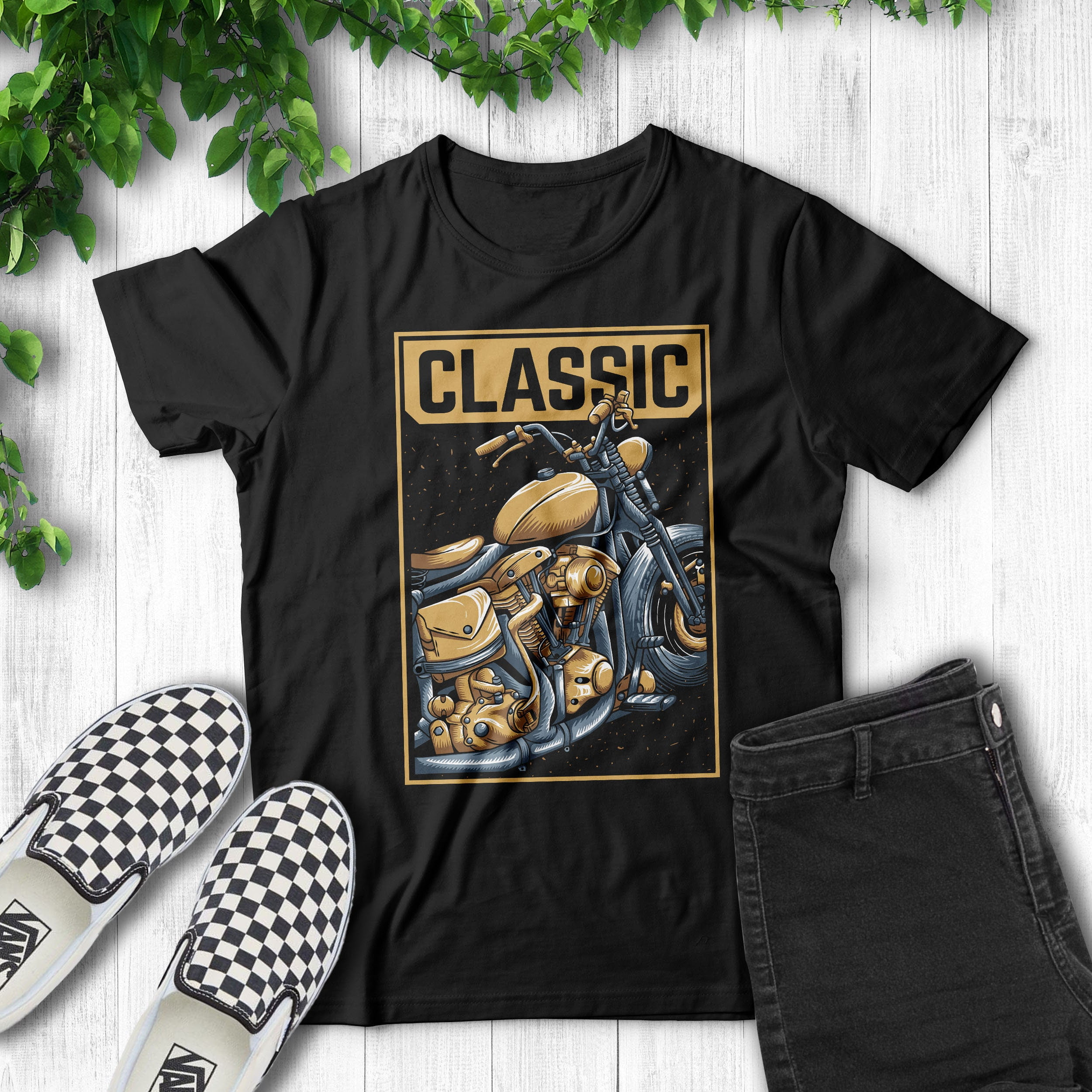 Classic Motorcycle T-Shirt, Biker Graphic Tees - Walmart.com