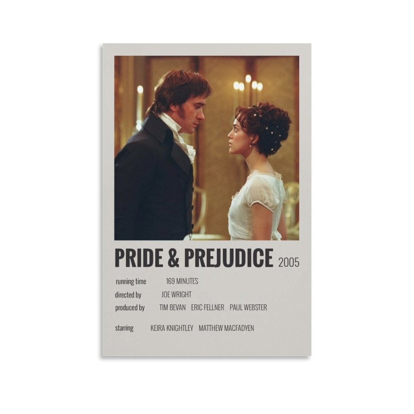 Classic Movie Pride And Prejudice Poster (13) Canvas Poster Wall Art ...