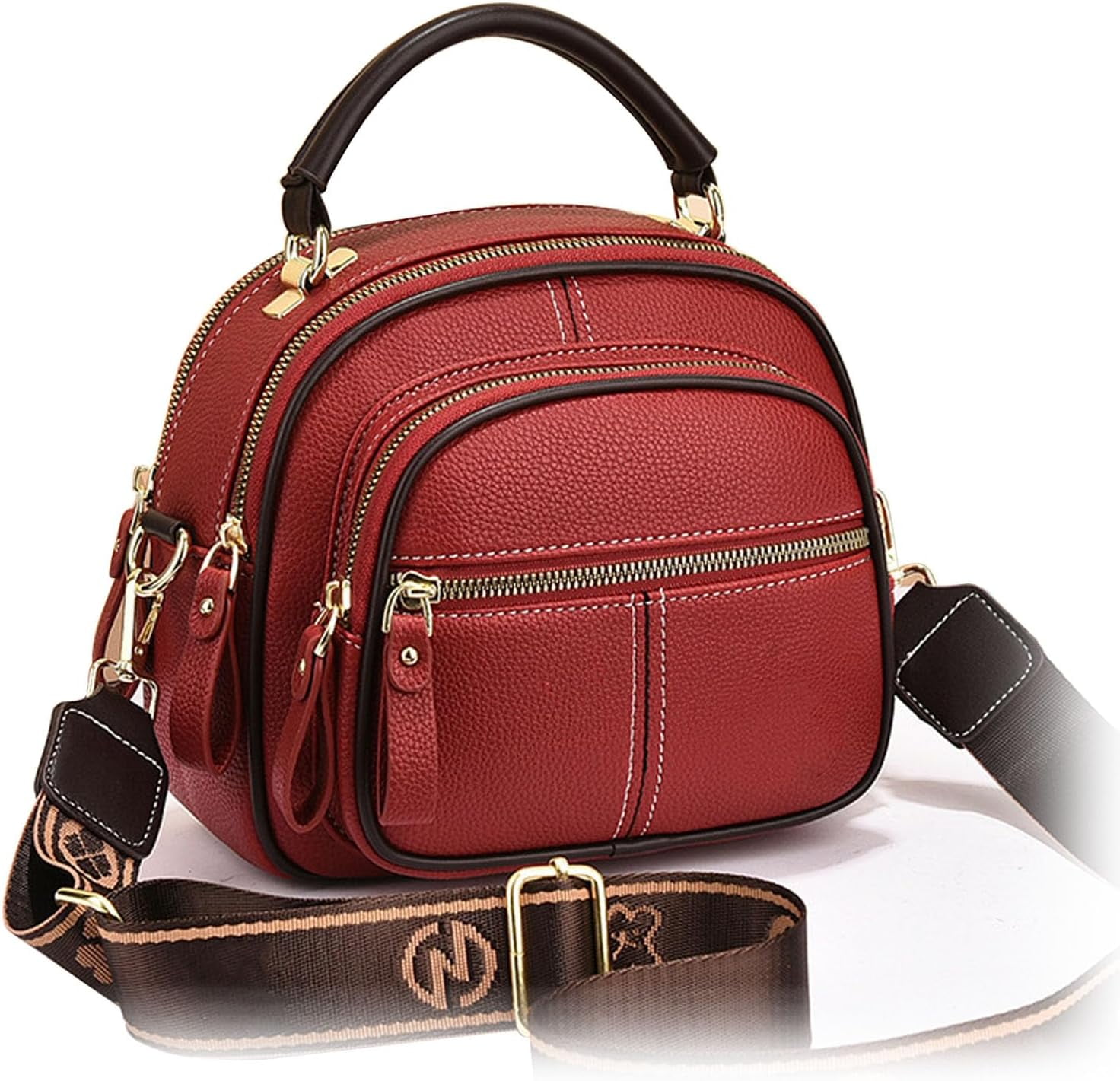 Classic Multifunctional Compartments Adjustable Wide Shoulder Strap ...