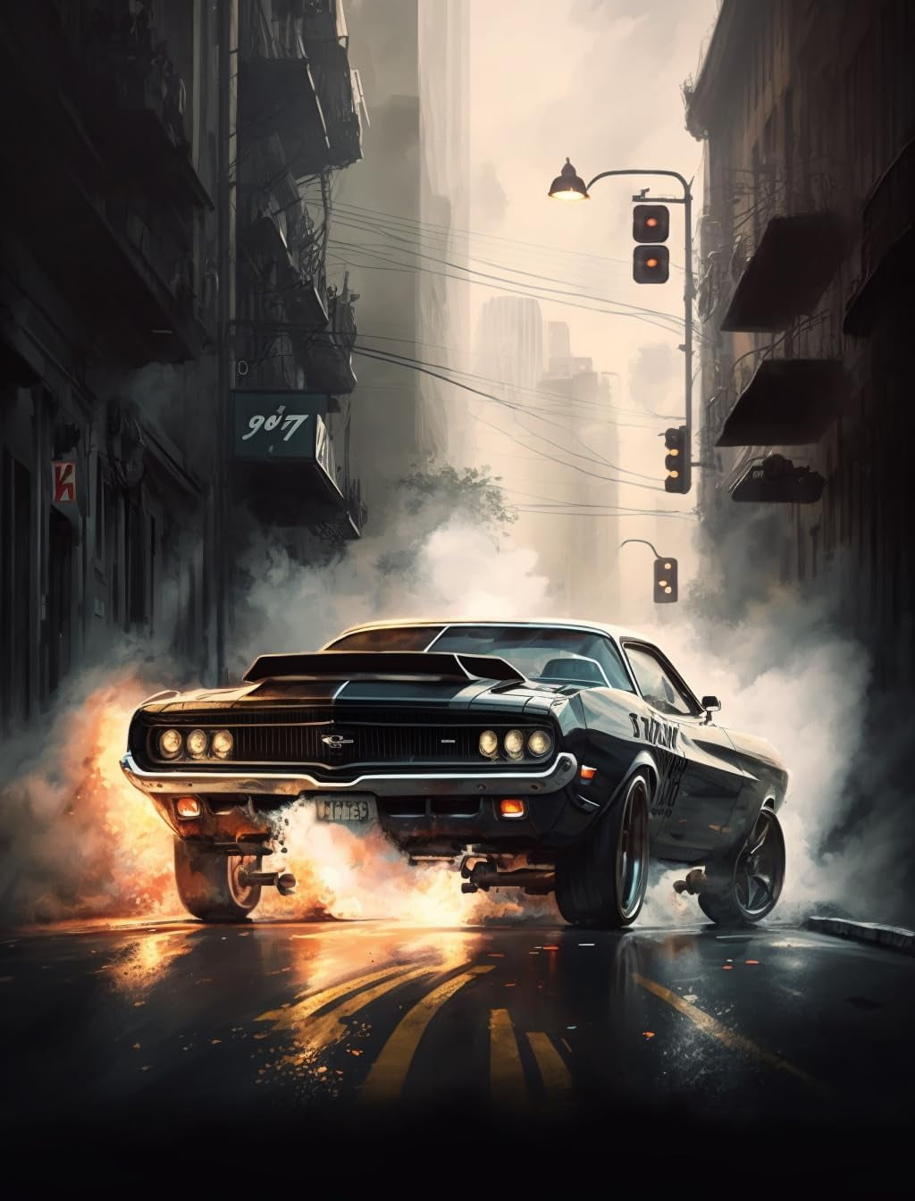 Classic Muscle Car 500 Pieces Puzzle for Adults Educational ...