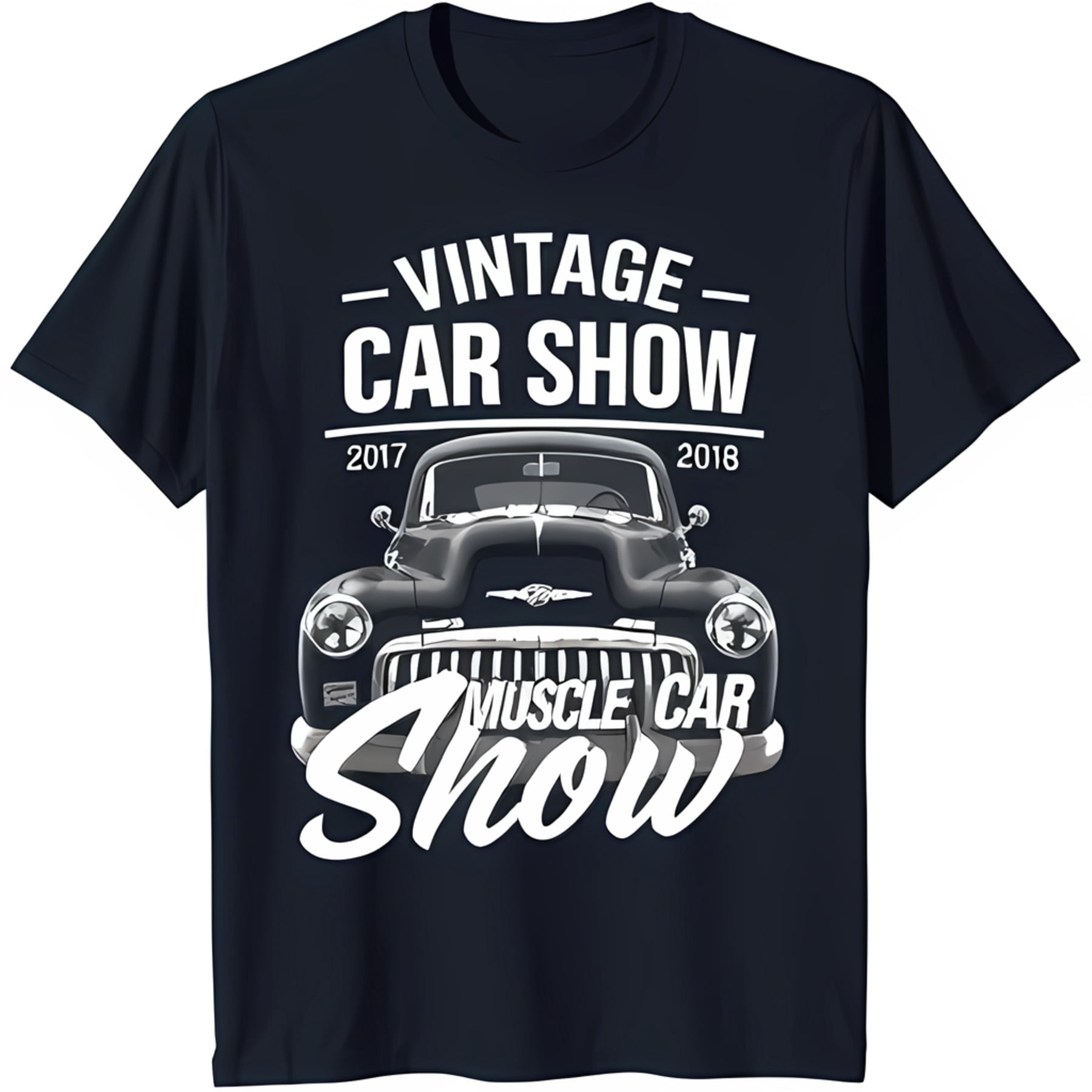 Classic Muscle Car Graphic Tee Vintage Car Show 2017 2018 Design on ...