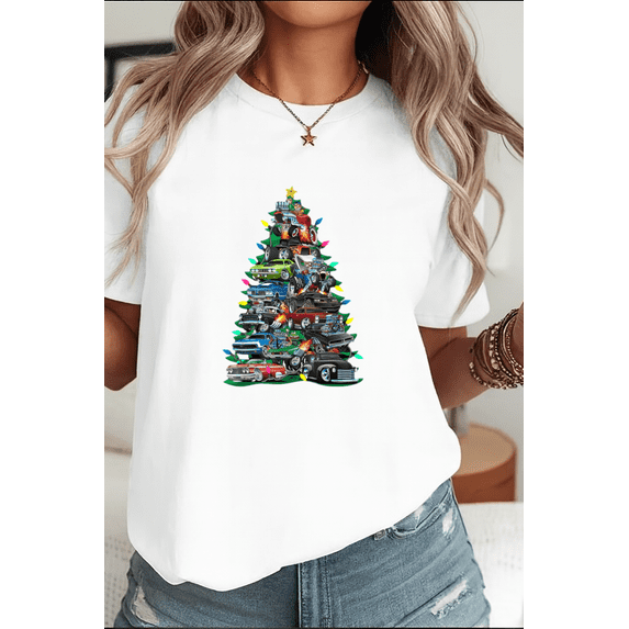 Classic Muscle Cars Christmas Tree Holiday Hot Rod Fan up to Size 5XL ...