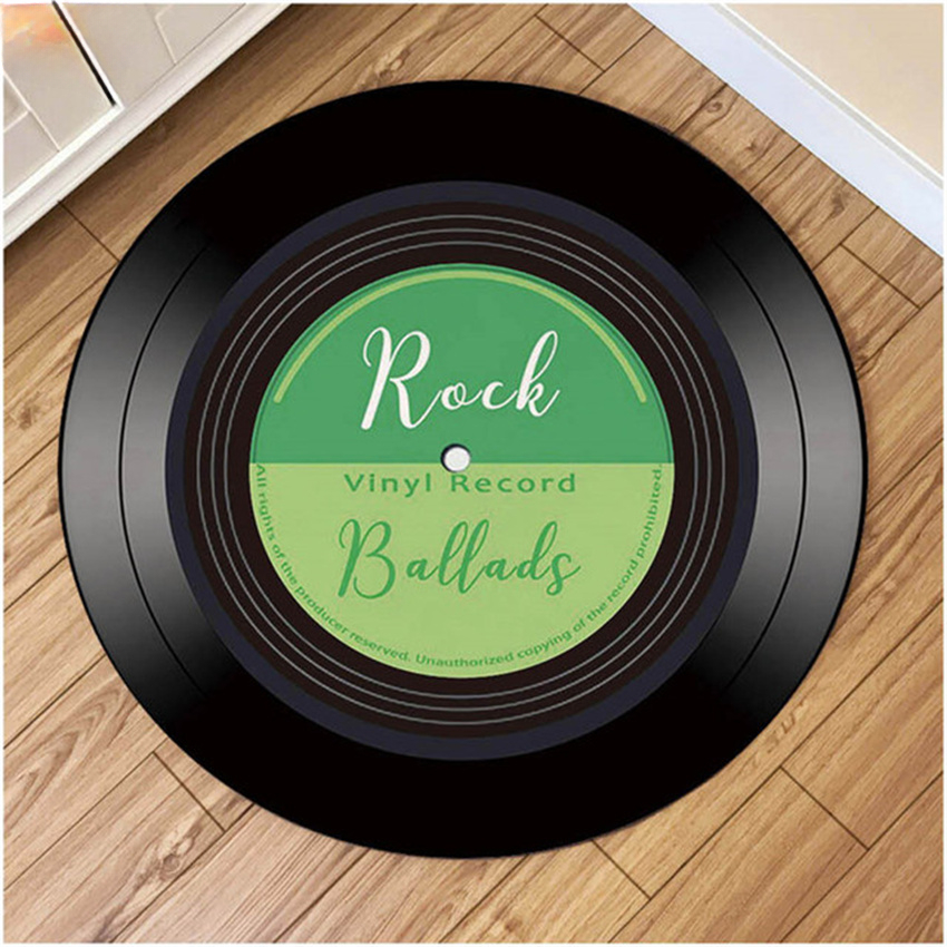 Classic Music Vinyl Round Carpet for Living Room Decor Bedroom Sofa ...