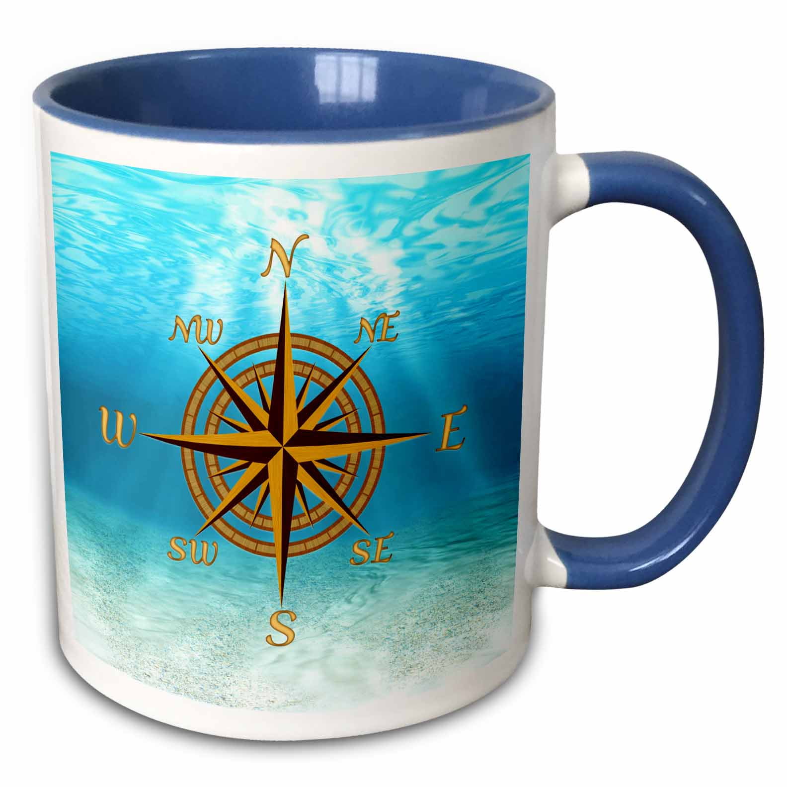 3drose, Classic Nautical Compass Design for Sailors Boating and Sailing ...