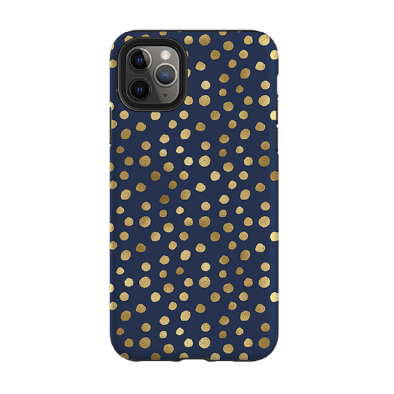 Classic Navy Polka Dot Pattern Phone Case for iPhone 16 15 14 13 12 11 ...