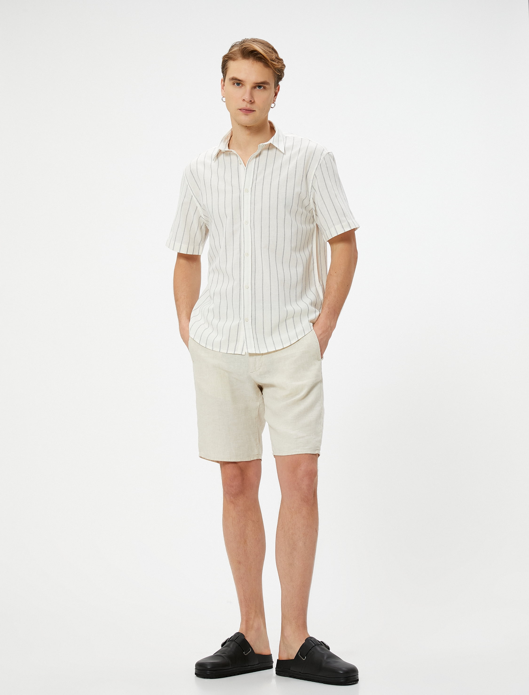Classic Neck Short Sleeve Shirt - Walmart.com