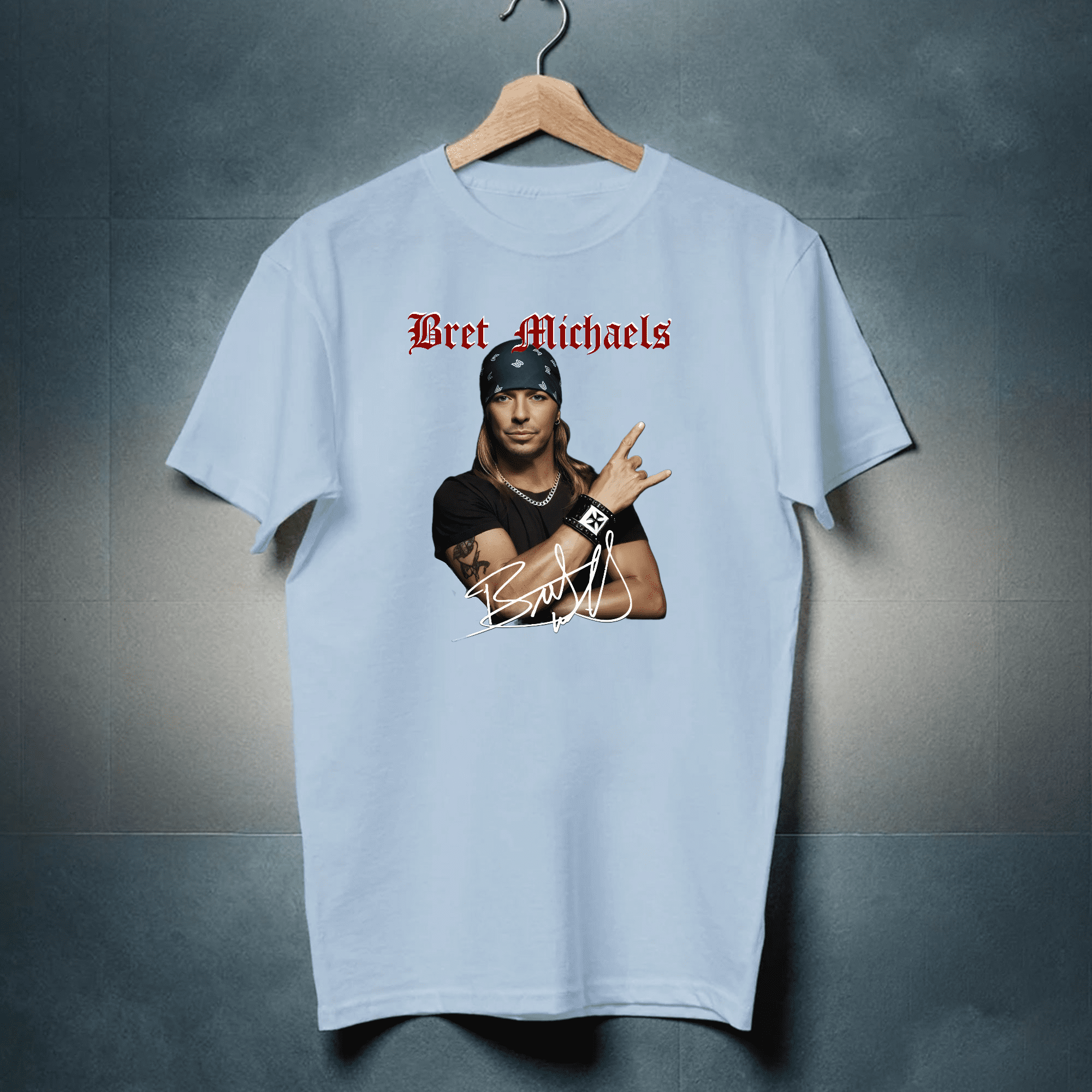 Classic New Rare Bret Michaels Tour Gift For Fans Men All Size T-Shirt ...