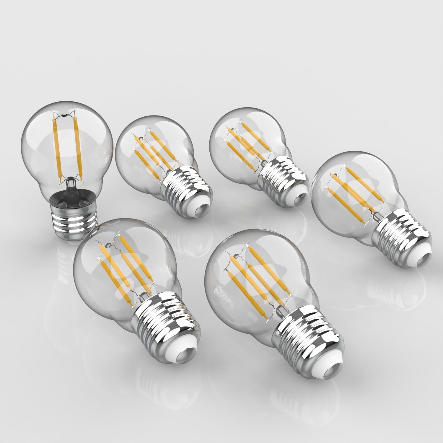 Classic Non-Dimmable G45-4W LED Edison Bulbs with E26 Base, 80+ CRI ...