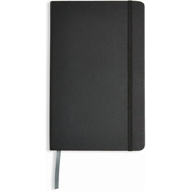 Casebound Hardcover Notebook, 1 Subject, Wide/Legal Rule, Black Cover ...